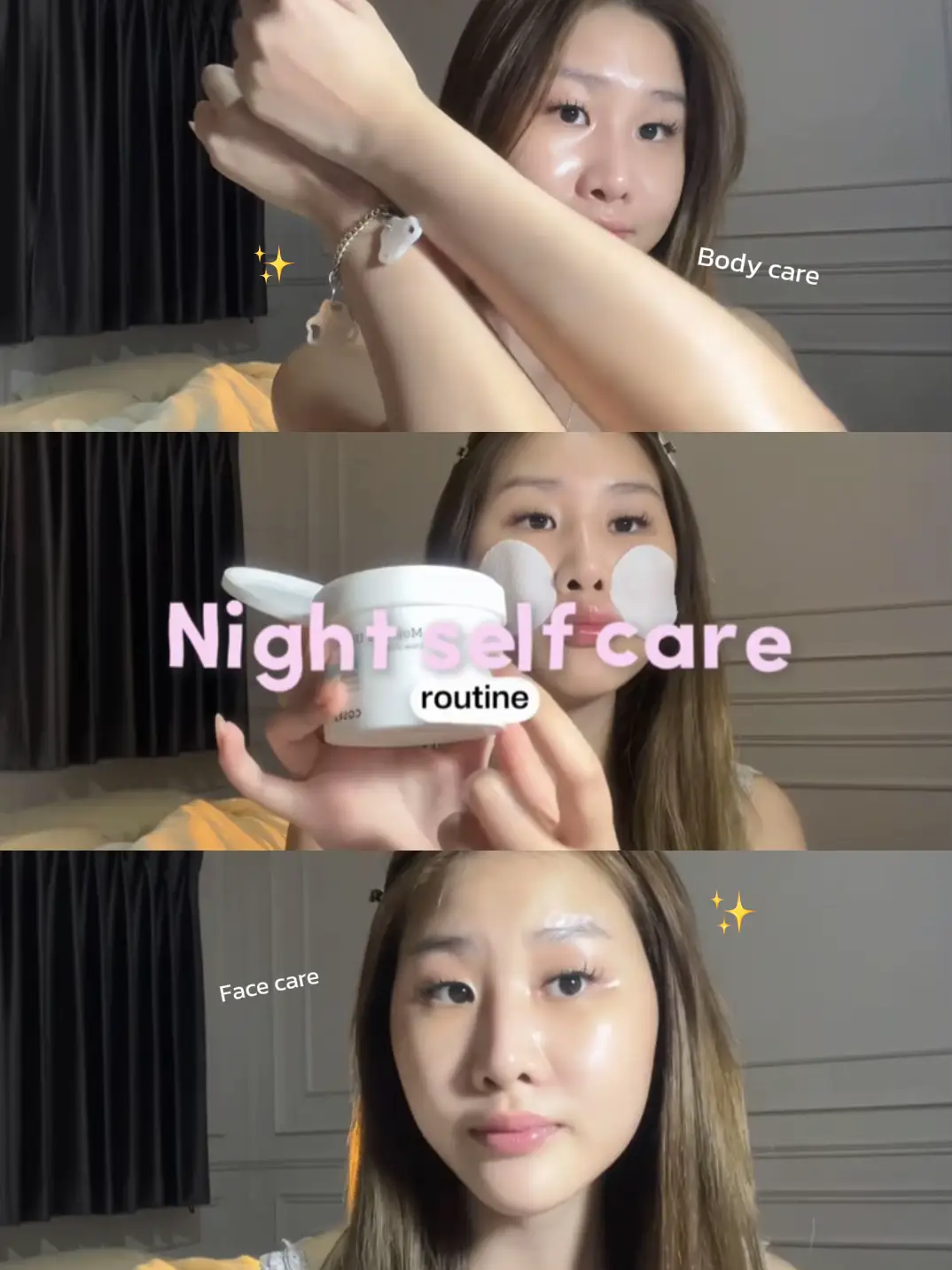 (โนสปอน) Skin care night routine ผิวดีขึ้นมากก🌛🎀 🏻 | แกลเลอรีที่โพสต์โดย aomphak | Lemon8