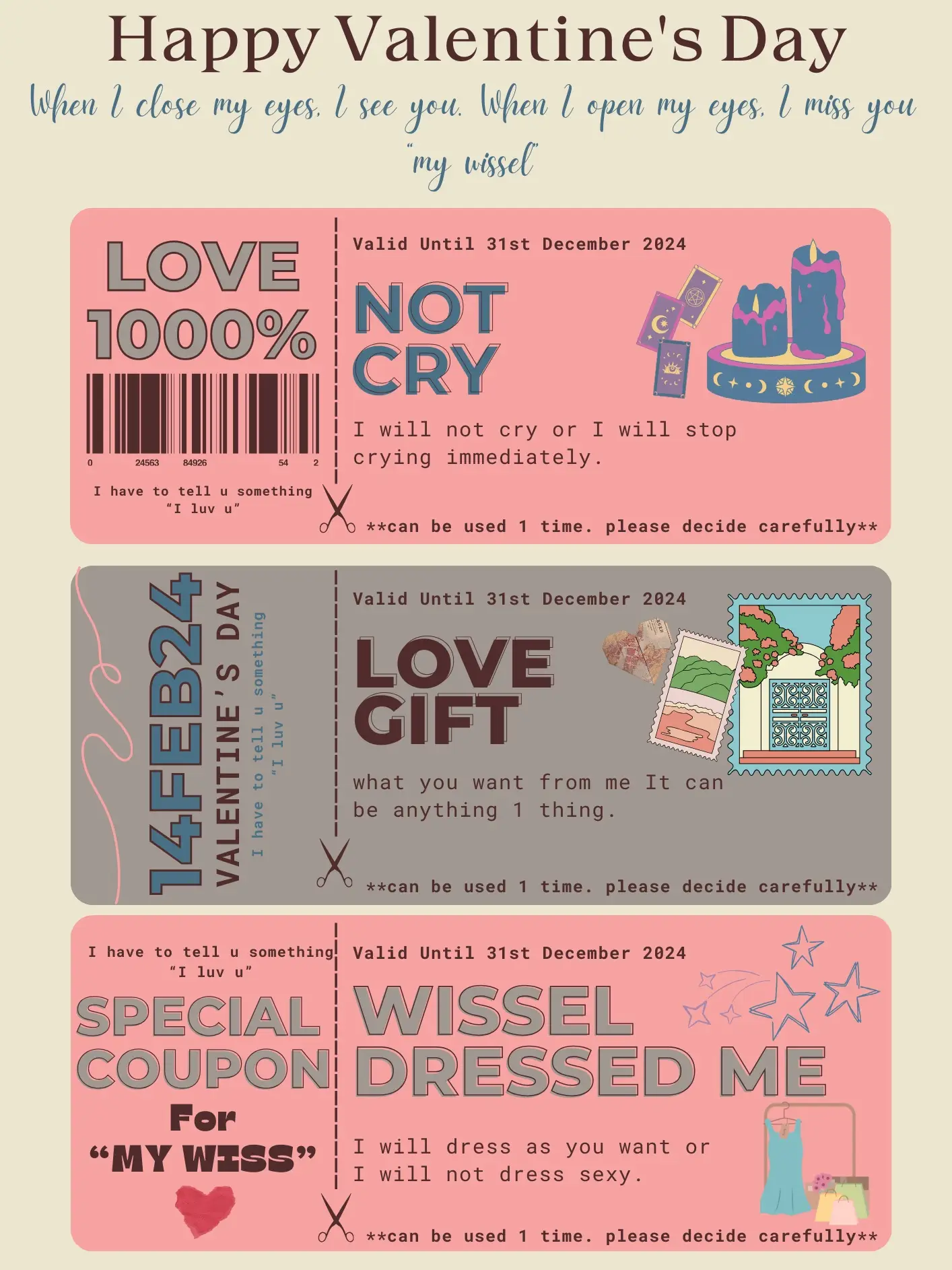 แจกไอเดียทำ coupon D.I.Y ฉบับ long distance relations | แกลเลอรีที่ ...