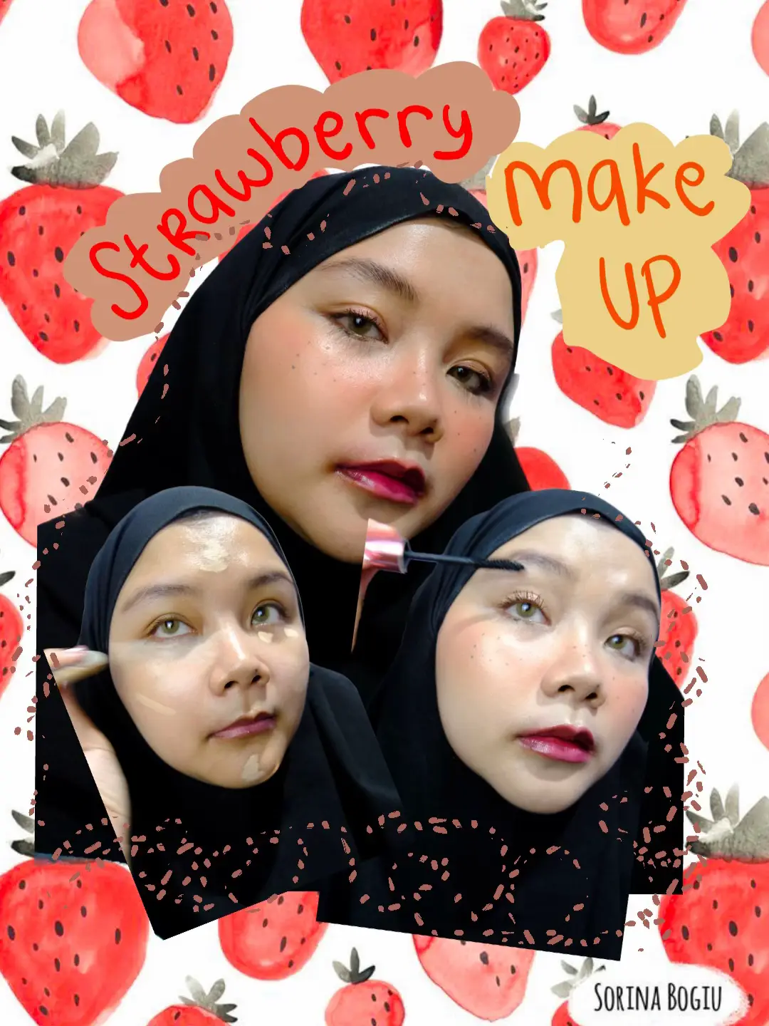 Strawberry Make Up 🍓 | วิดีโอที่เผยแพร่โดย aidannh | Lemon8