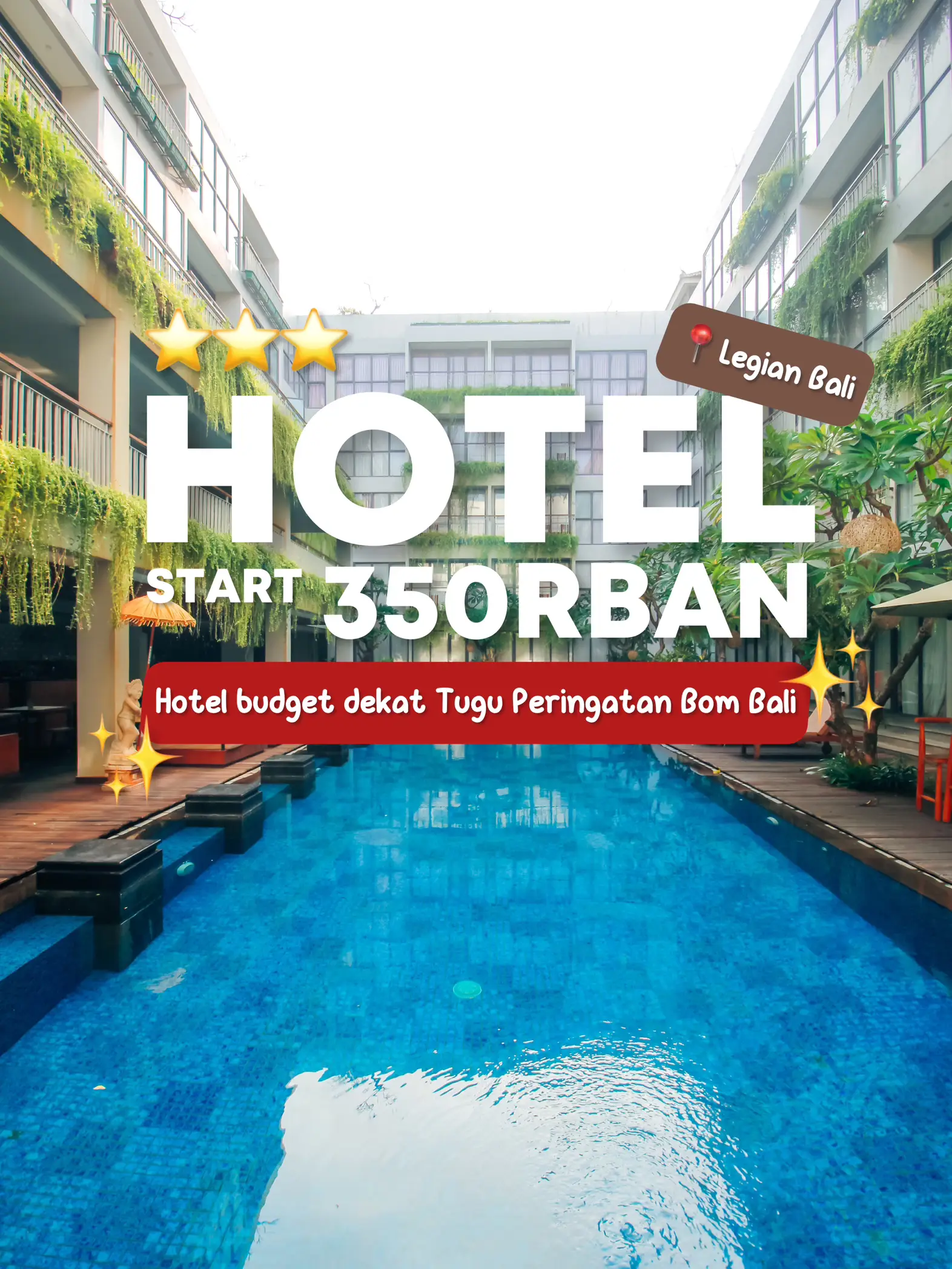 Hotel budget dekat Tugu Peringatan Bom Bali | Galeri diposting oleh Johan Oka | Lemon8