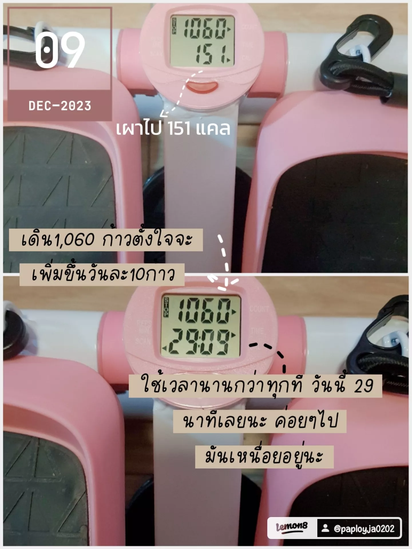 รีวิว Mini Stepper💗10/12/66 | แกลเลอรีที่โพสต์โดย paployja | Lemon8