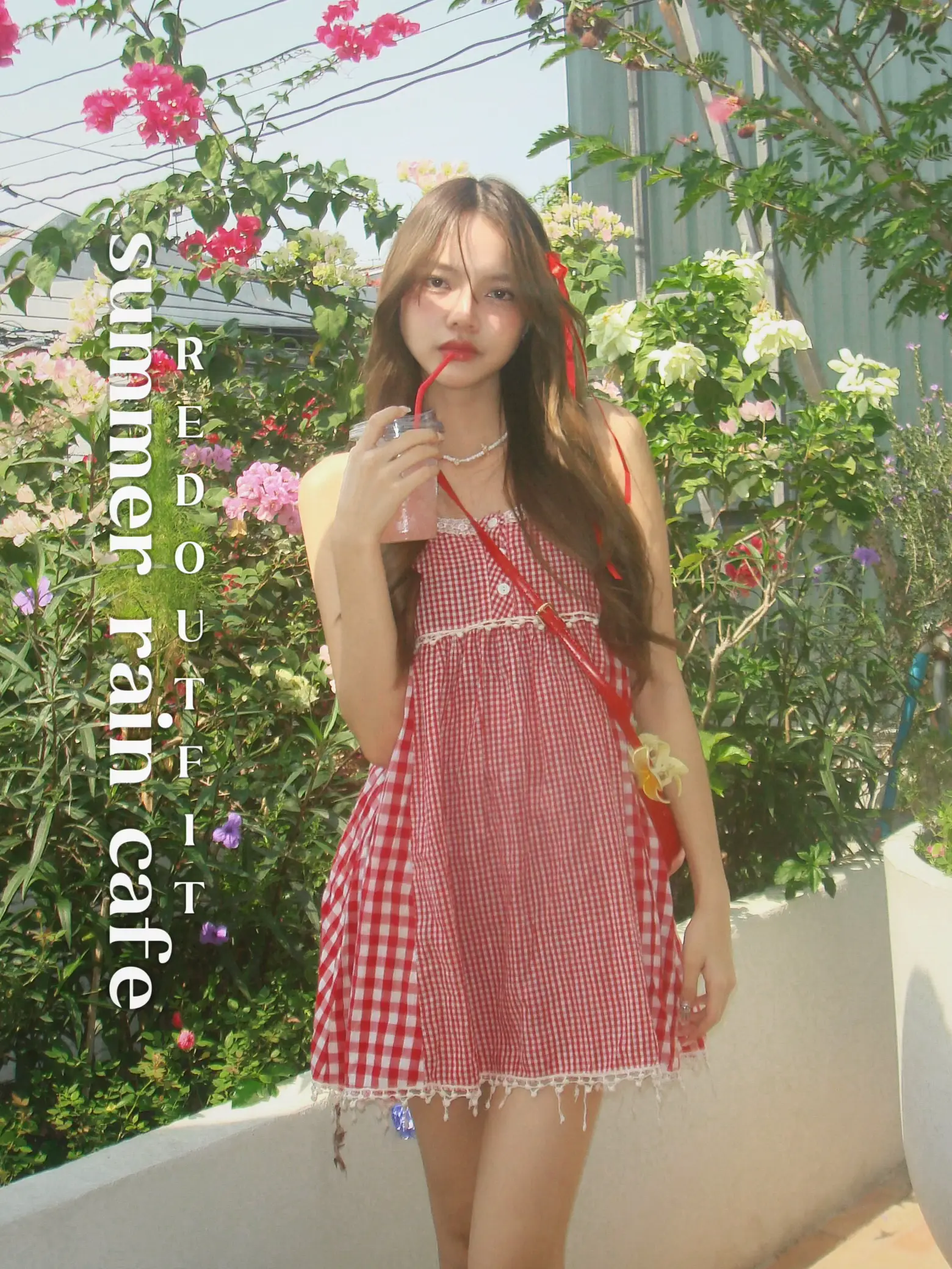 Summer Rain Cafe - red outfit🍒 | แกลเลอรีที่โพสต์โดย nara | Lemon8
