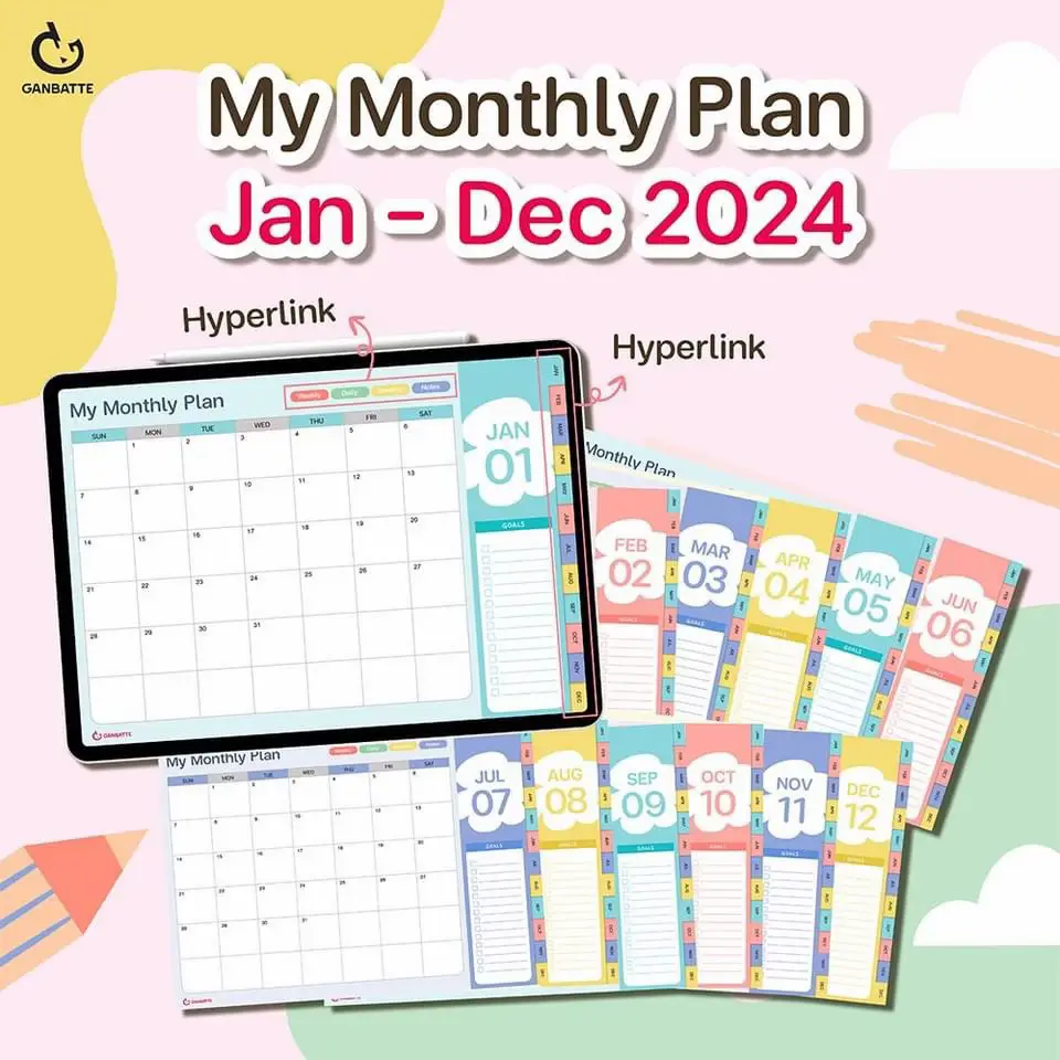 พิกัดดาวน์โหลด Digital Planner 2024 น่ารักๆ ฟรี ️ | แกลเลอรีที่โพสต์โดย ...