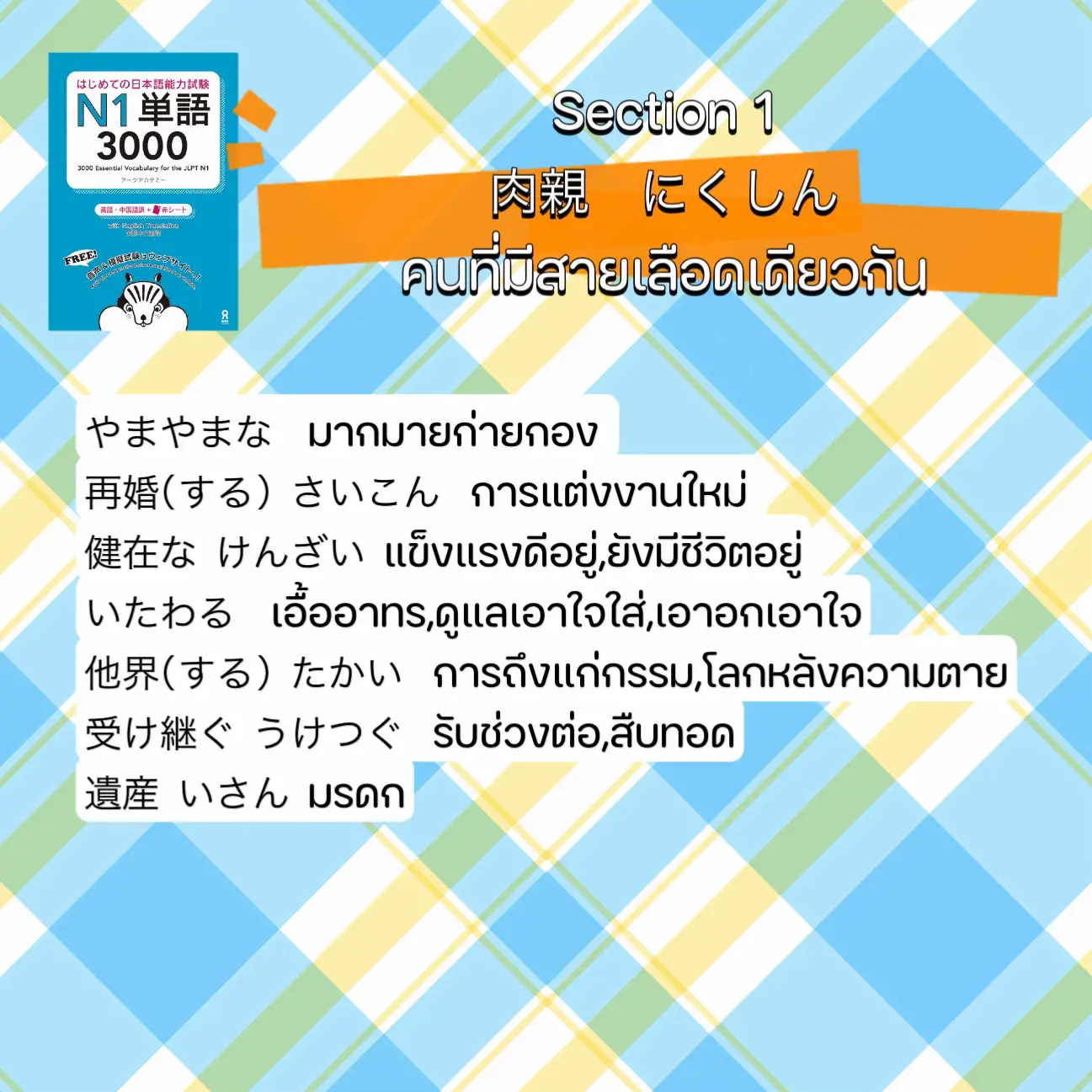 3000 ศัพท์ JLPT N1 chapter 1 | แกลเลอรีที่โพสต์โดย Miyaokechannel | Lemon8