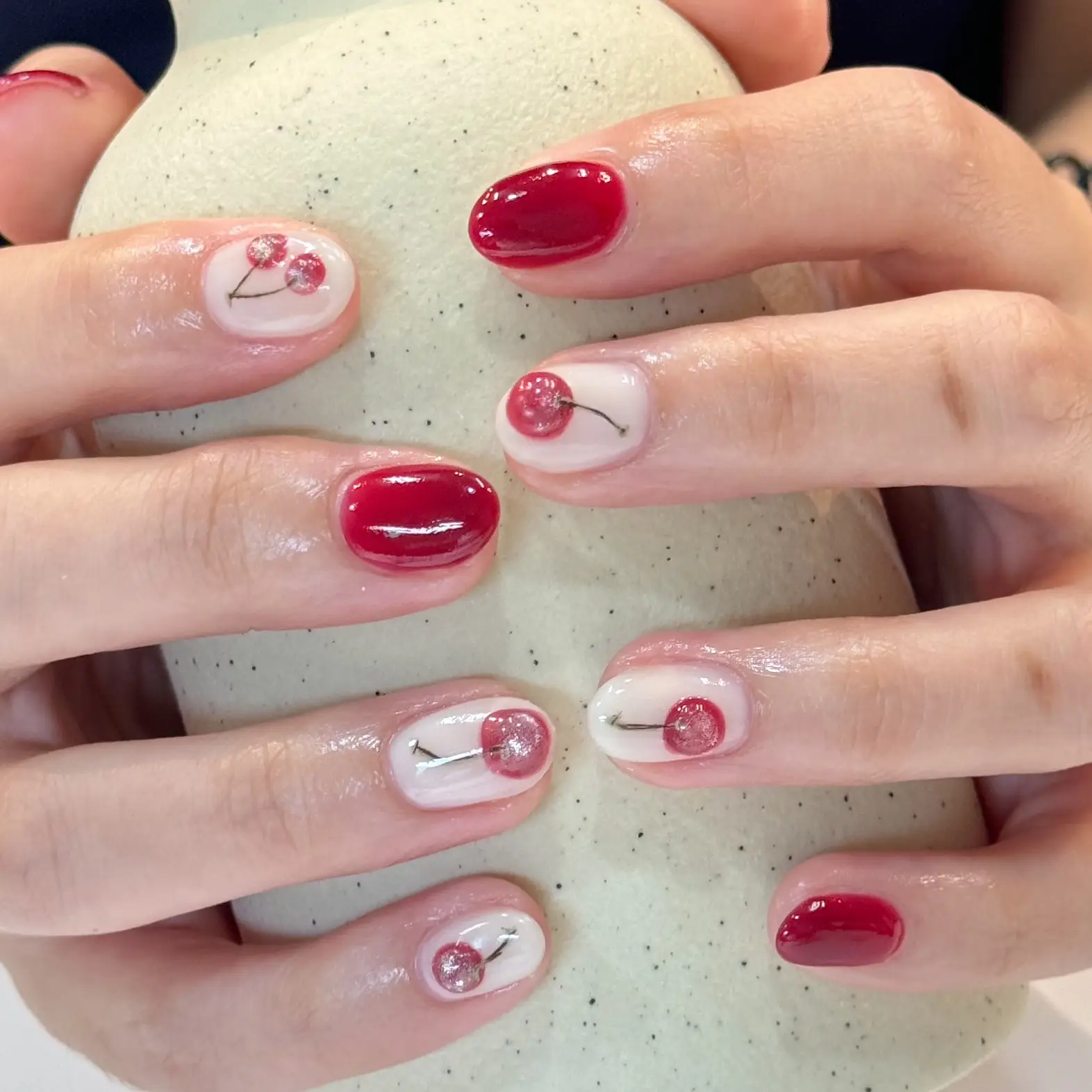 Cherry 🍒 Nail เล็บเชอร์รี่แบบมีมิติ 3D | แกลเลอรีที่โพสต์โดย Define me | Lemon8