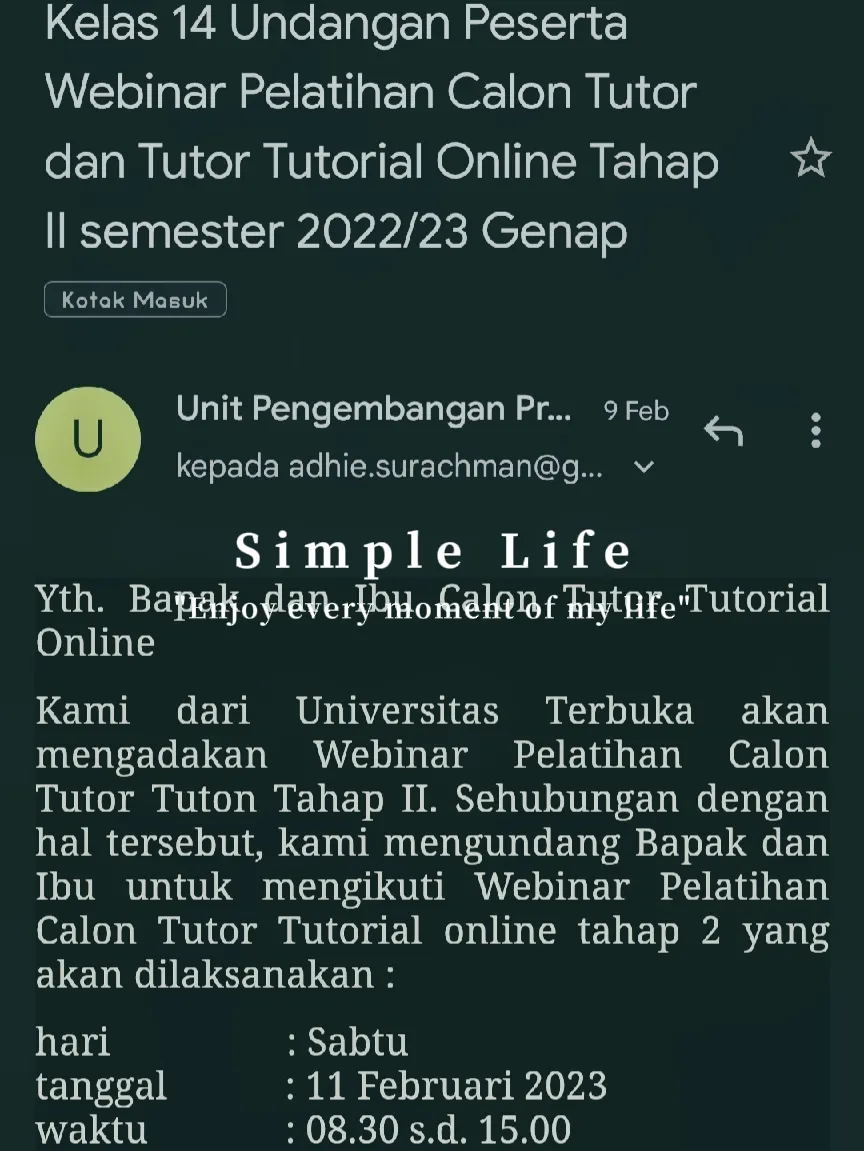 Tutorial menjadi tutor di Universitas Terbuka | Galeri diposting oleh ...