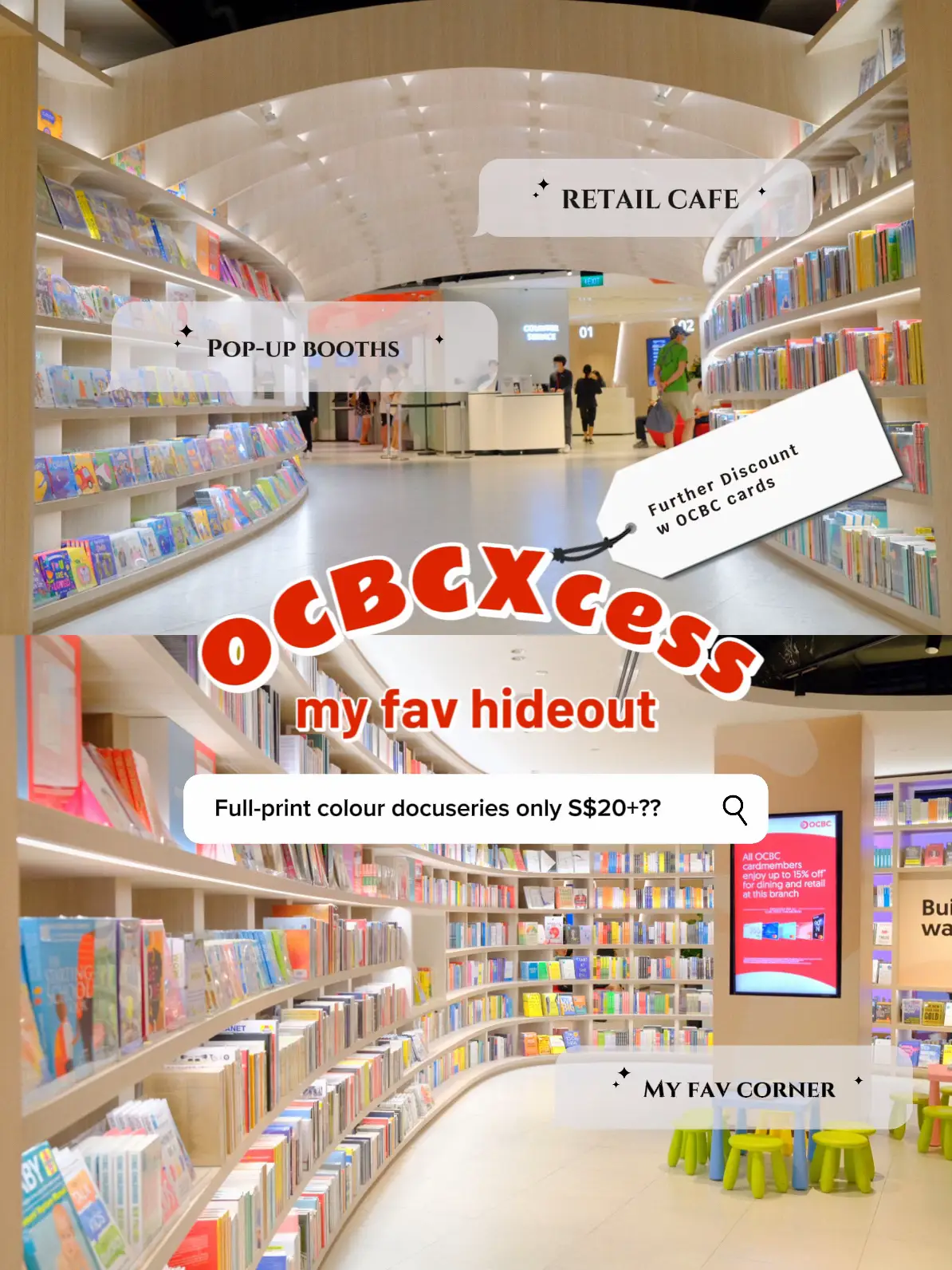 I am obsessed with this place - OCBC’s BookXcess | Gallery posted by jojo | Lemon8