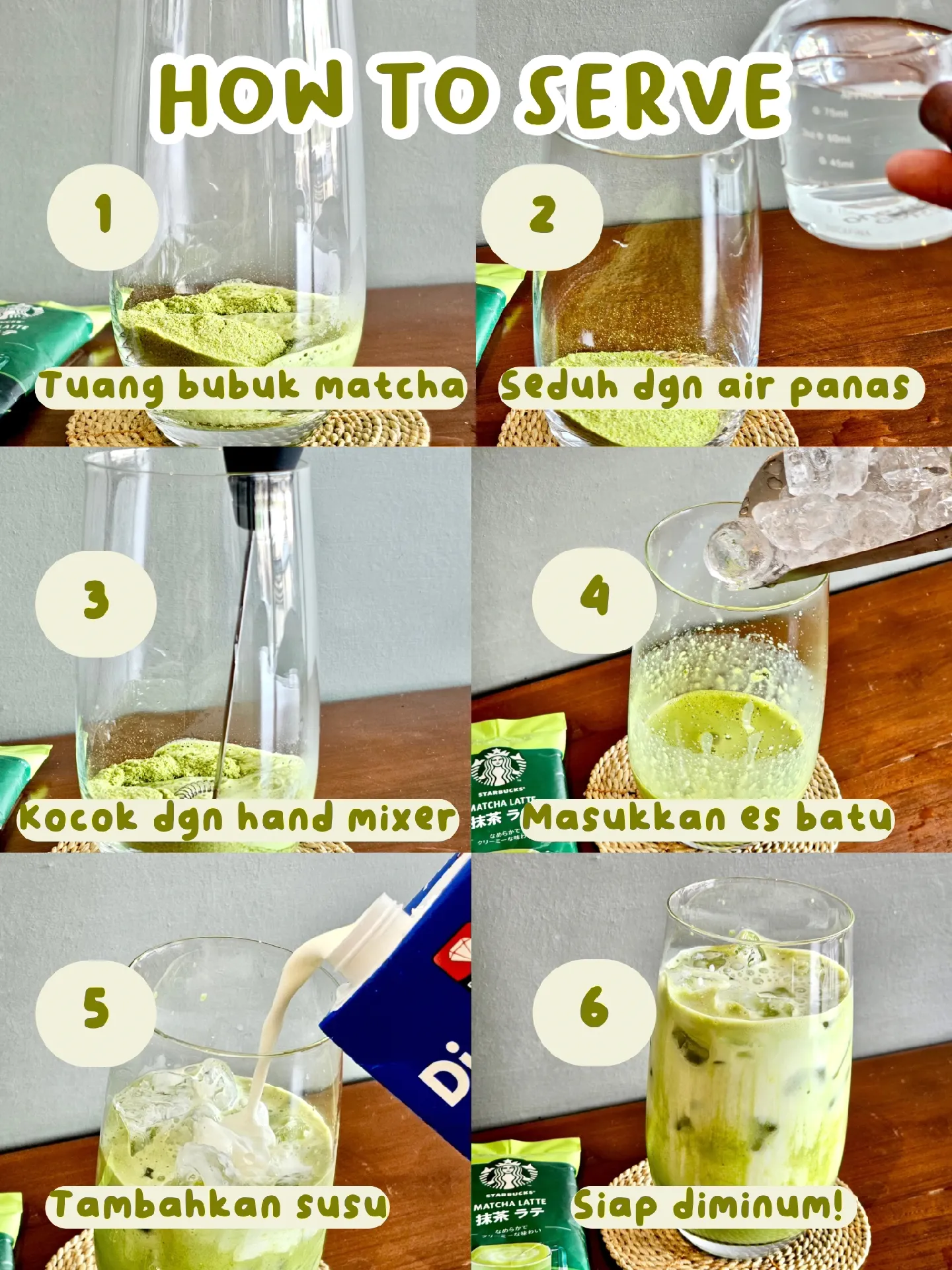 BIKIN MATCHA LATTE SBUCKS DI RUMAH CMA 5 MENIT! | Galeri diposting oleh ...