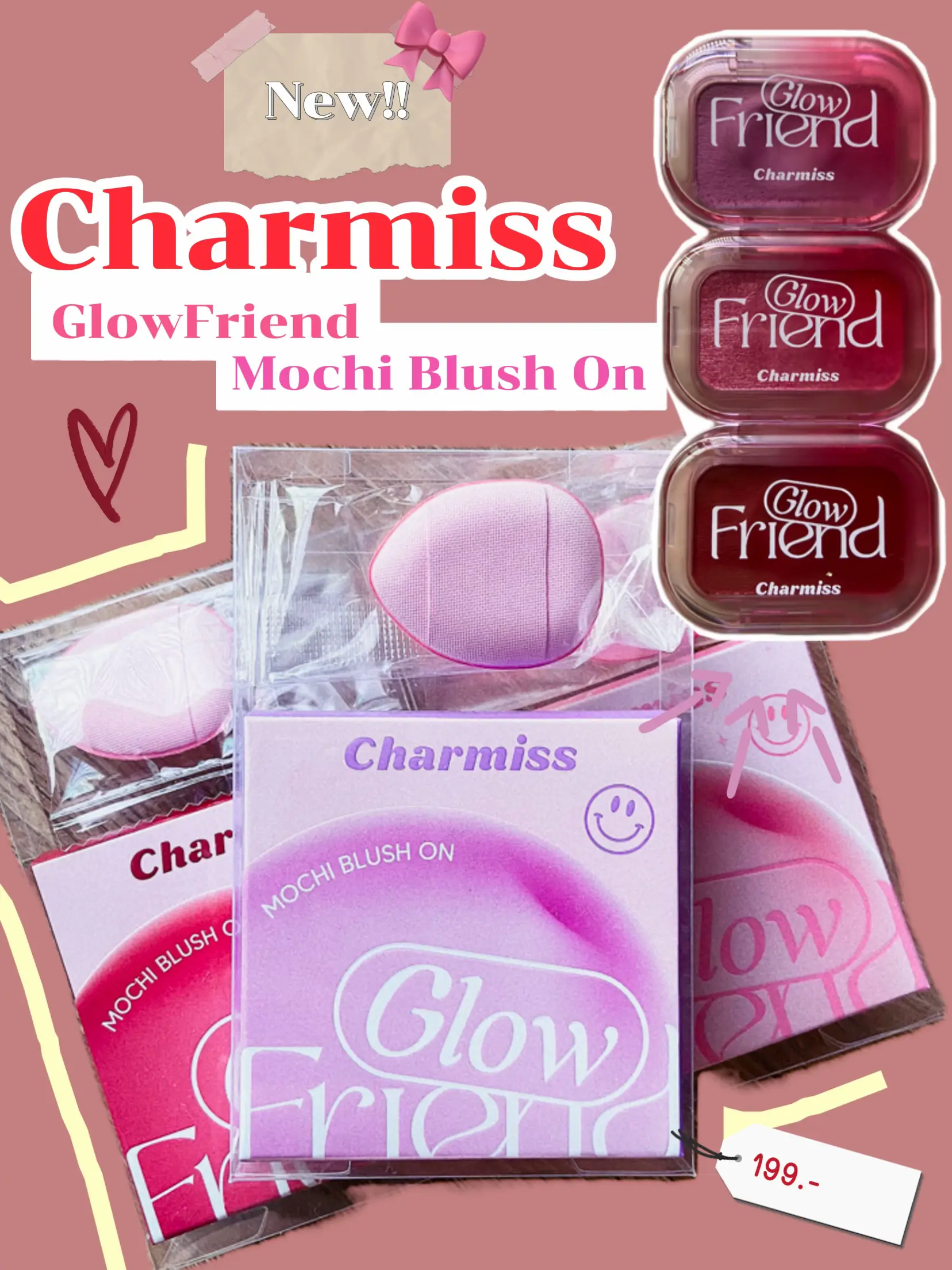 Charmiss | บลัชออนเนื้อโมจิ รุ่นใหม่ 🎀 | แกลเลอรีที่โพสต์โดย #CH | Lemon8