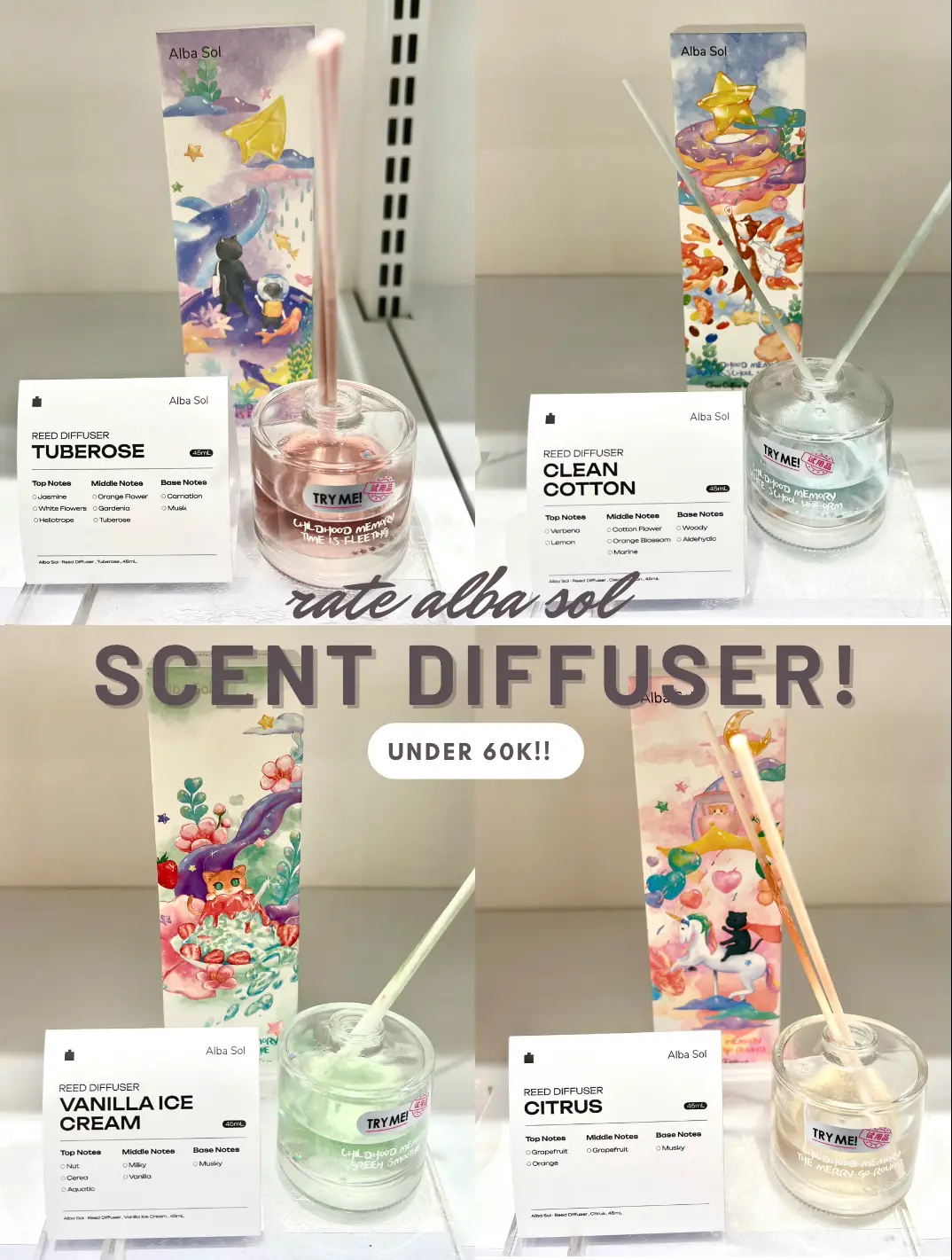 rate scent diffuser UNDER 60K? | Galeri diposting oleh alma☁️ | Lemon8