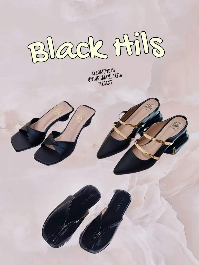 Hils Hitam Buat Tampilan Makin Kece 😎 | Galeri diposting oleh Elmaraaaa | Lemon8
