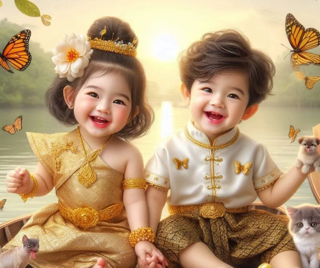 เด็กน้อยในชุดไทยน่ารักๆ | แกลเลอรีที่โพสต์โดย Phonauma | Lemon8