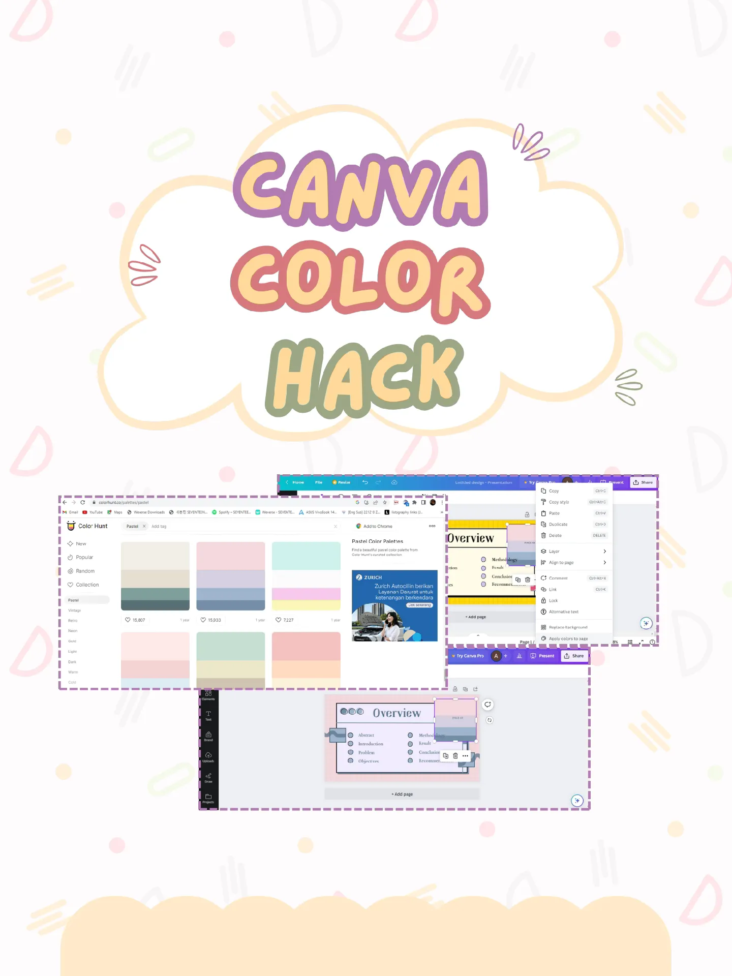 CANVA COLOR HACK! 💫 SANGAT EASY🥰 | Galeri diposting oleh Anggun Safira ...