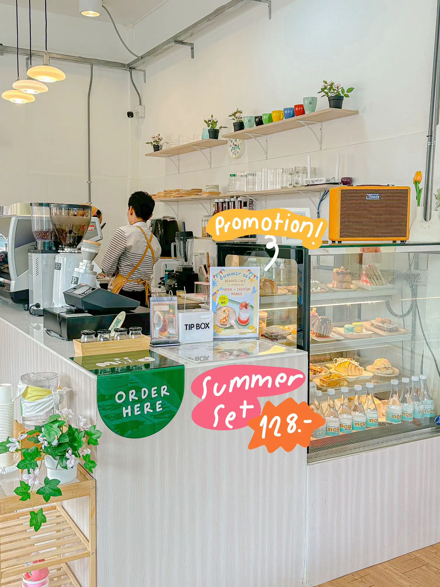be mood cafe, พัฒนาการ 49 ˚ ༘ * 🌞🍋🥐 | แกลเลอรีที่โพสต์โดย baifernarisa🍅 | Lemon8