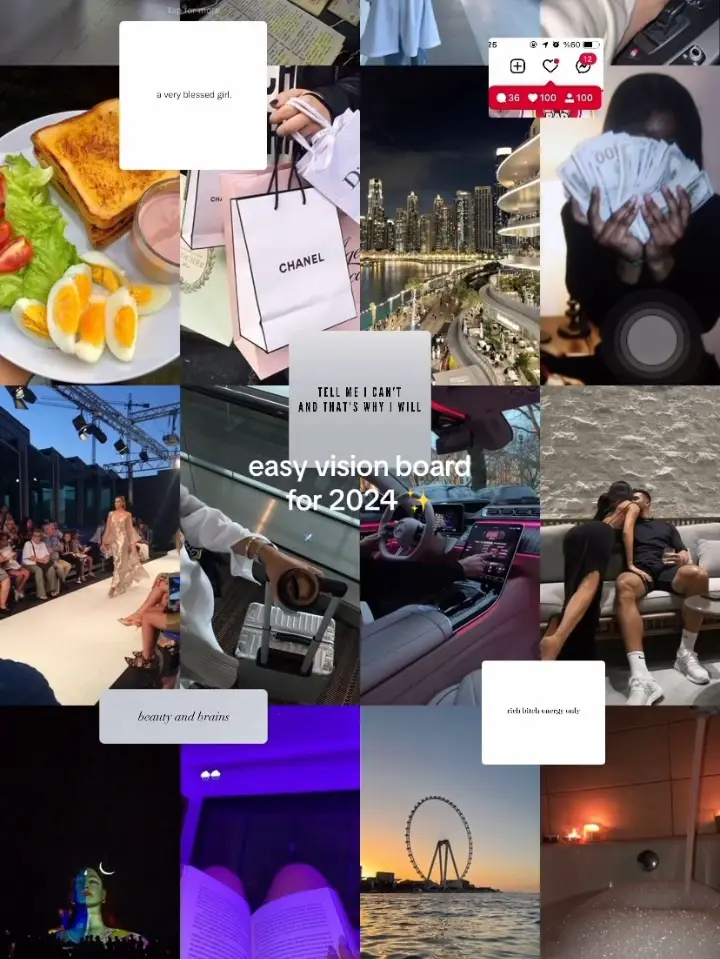 VISION BOARD 2024 🧿💸🍀💎 | วิดีโอที่เผยแพร่โดย Prakashini 🤍 | Lemon8