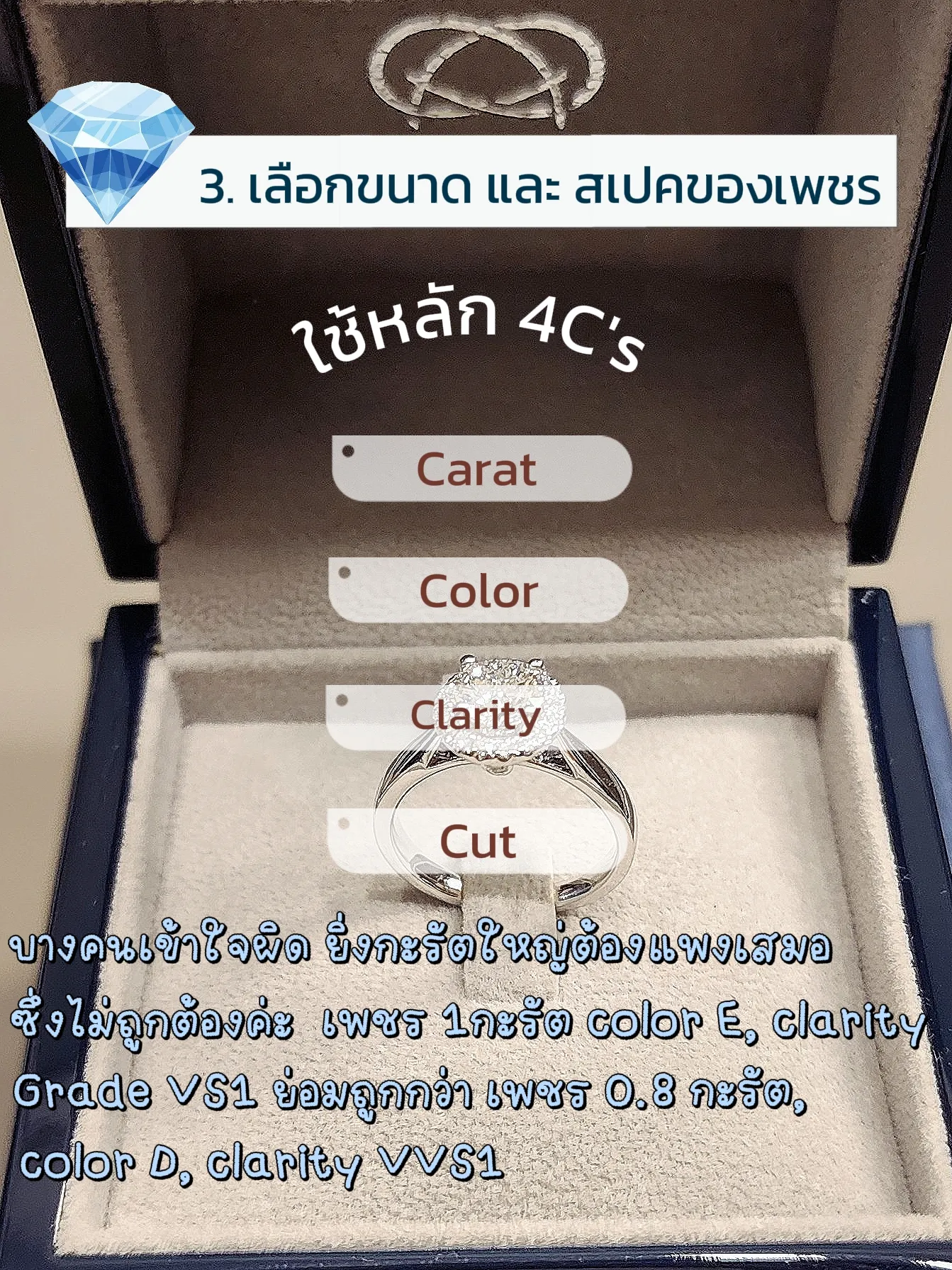 How to เลือกซื้อแหวนเพชร แต่งงาน 💎💍 | แกลเลอรีที่โพสต์โดย cha_natcha | Lemon8