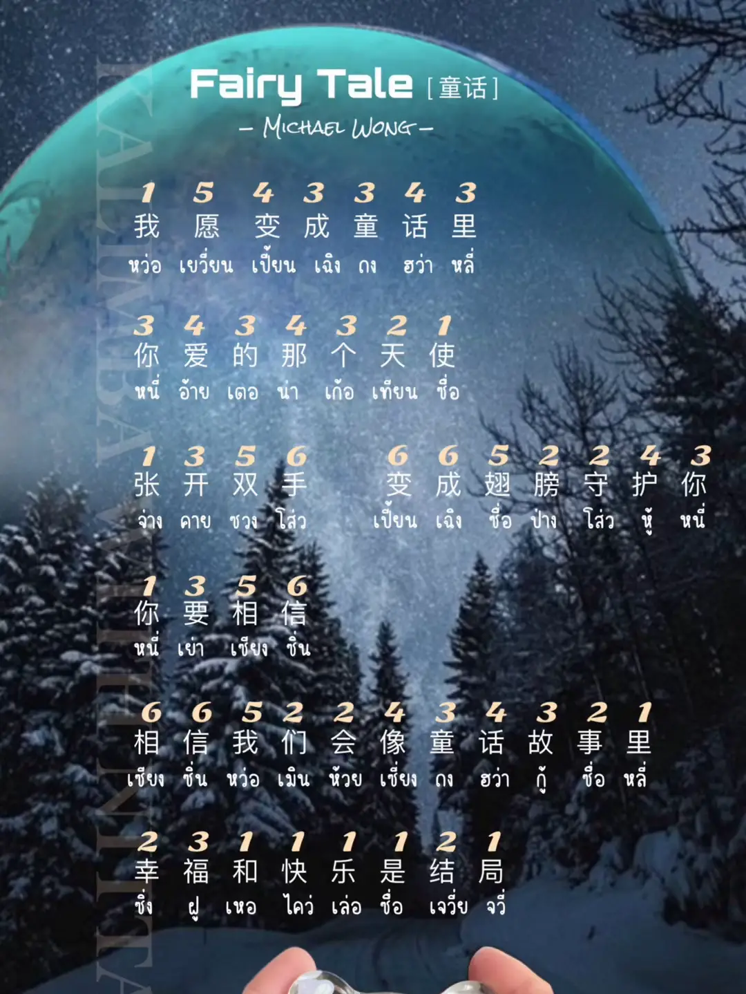 Fairy tale - michael wong | วิดีโอที่เผยแพร่โดย Kalimba & Nitta | Lemon8