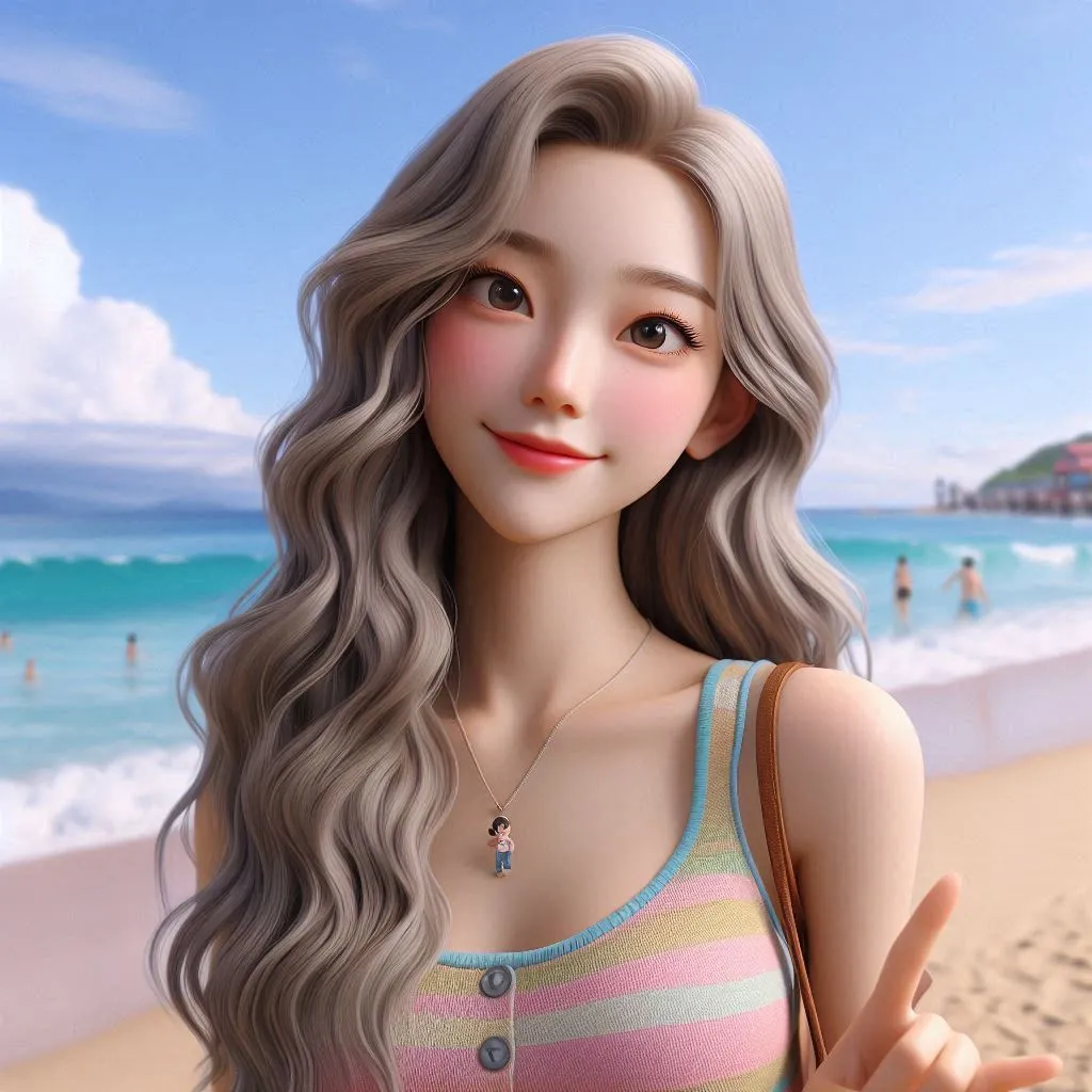 🌈Beach vibe🏖️ Ai สร้างรูปสวยสไตล์ disney -pixar | แกลเลอรีที่โพสต์โดย 人形 | Lemon8
