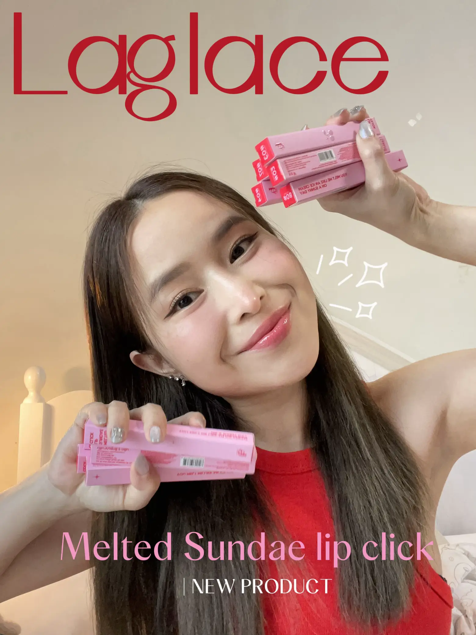 ลิปไอติม Laglace ฉบับคนซื้อใช้เอง💖 | แกลเลอรีที่โพสต์โดย Yanut.reviews | Lemon8