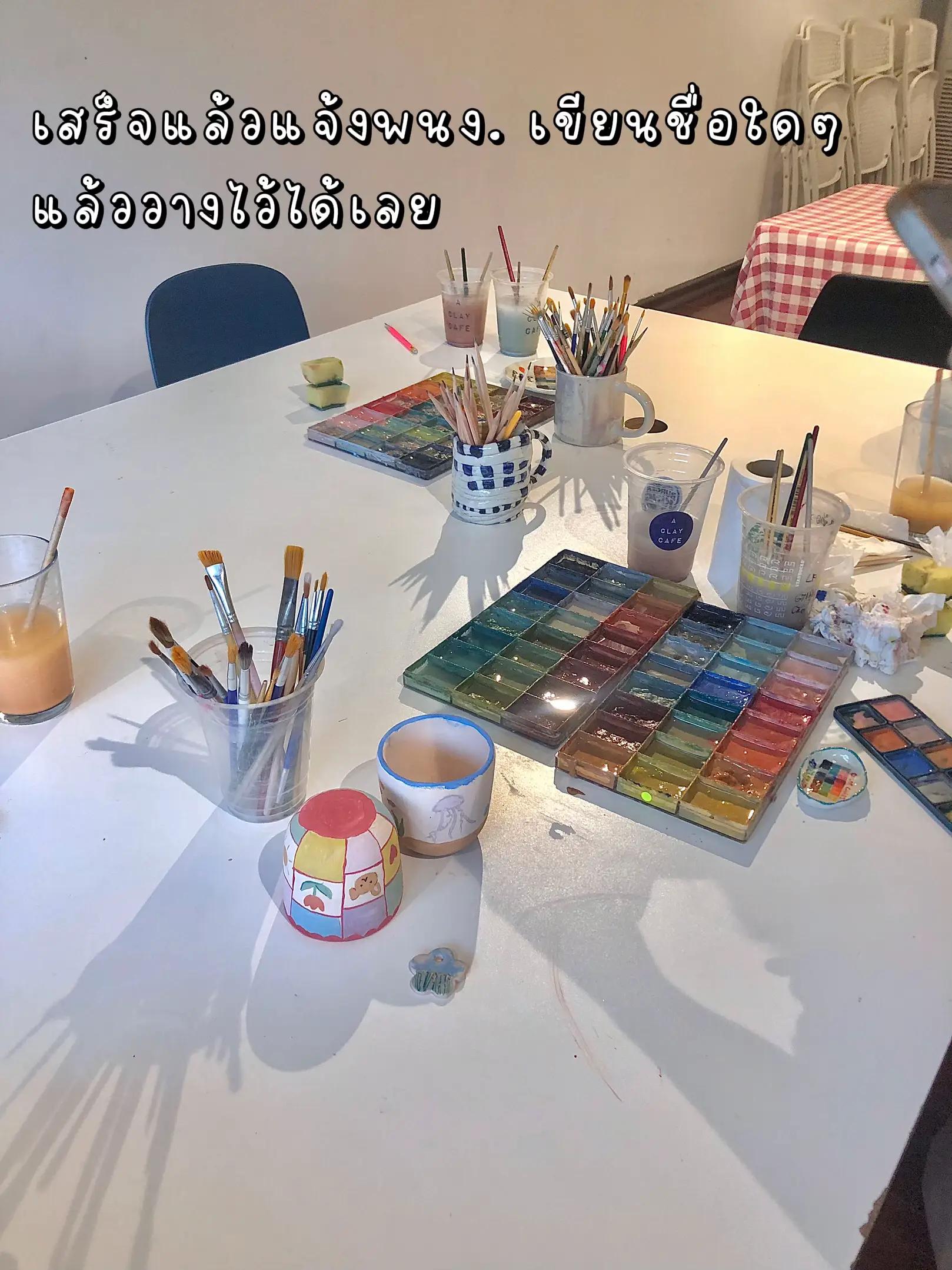 A Clay Ceramic สาทร | Workshop & Cafe เพ้นท์เซรามิก🍵🎨 | แกลเลอรีที่โพสต์โดย pinkoo🪸🦕 | Lemon8