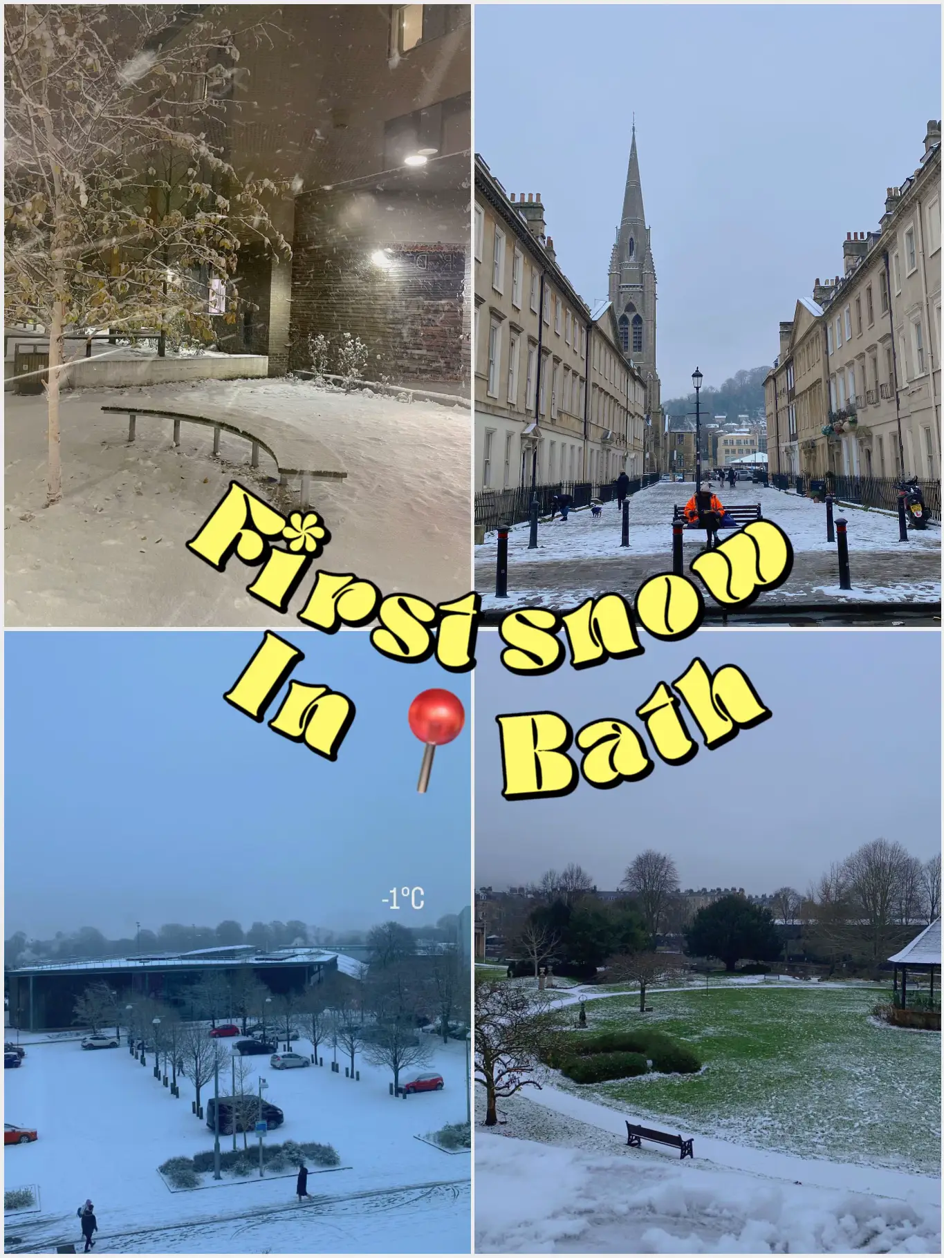 First Snow in Bath | แกลเลอรีที่โพสต์โดย bam | Lemon8