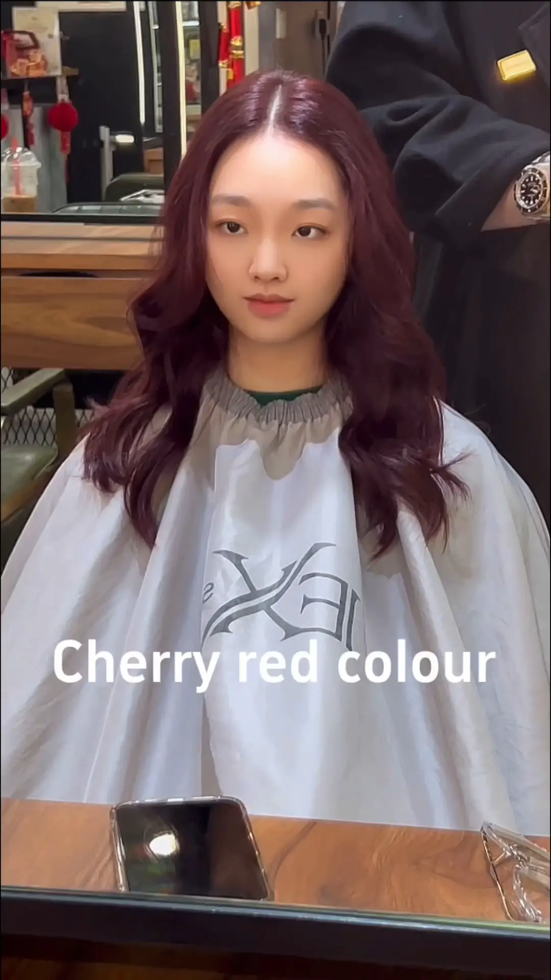 Non bleaching cherry red colour | Video published by channel tong | Lemon8