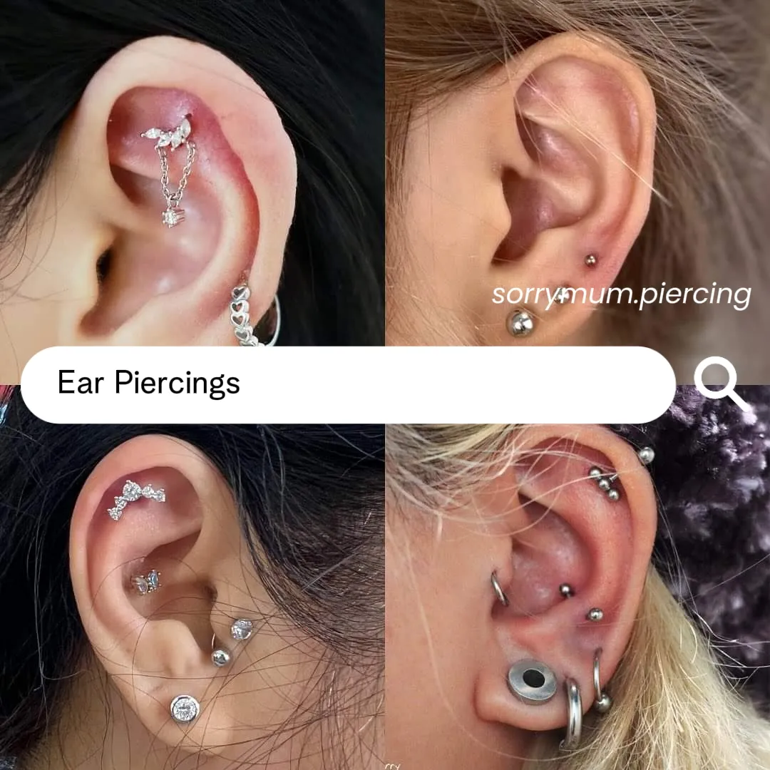 👂 Ear Piercing Placement | ตำแหน่งเจาะหู | แกลเลอรีที่โพสต์โดย srymum ...