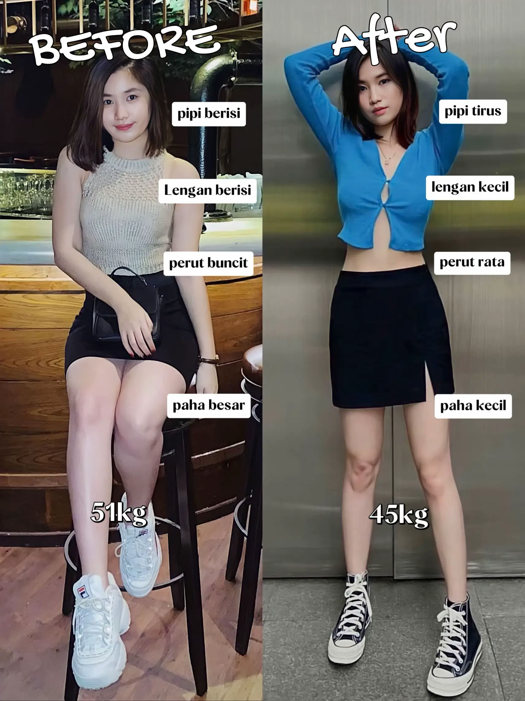 Cara aku nurunin berat badan dari 51kg ke 45kg ⁉️ | แกลเลอรีที่โพสต์โดย viviyanti | Lemon8