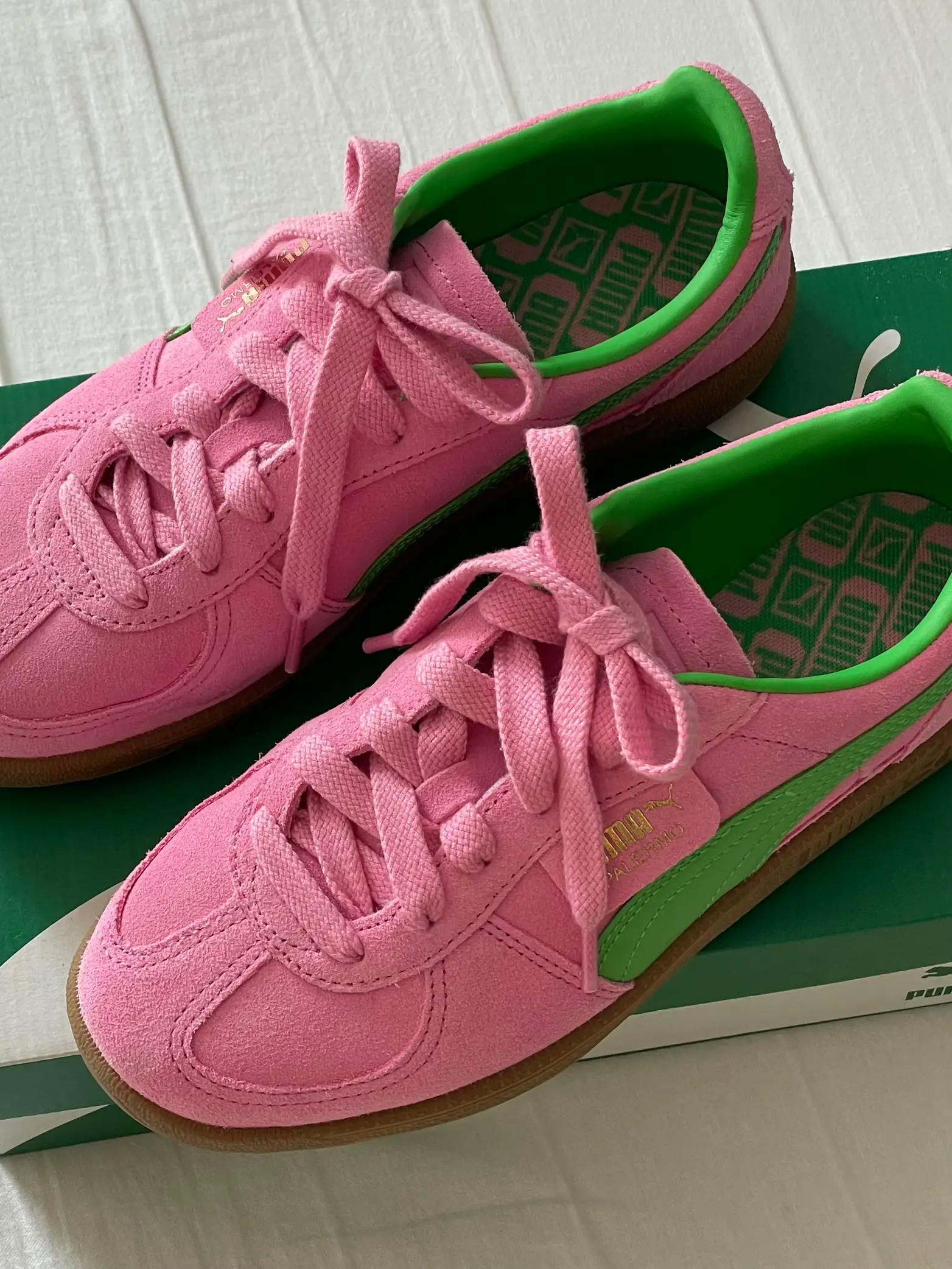 รีวิวรองเท้า puma palermo น้องนมชมพูที่ต้องมีติดตู้! 💚🩷 | แกลเลอรีที่ ...
