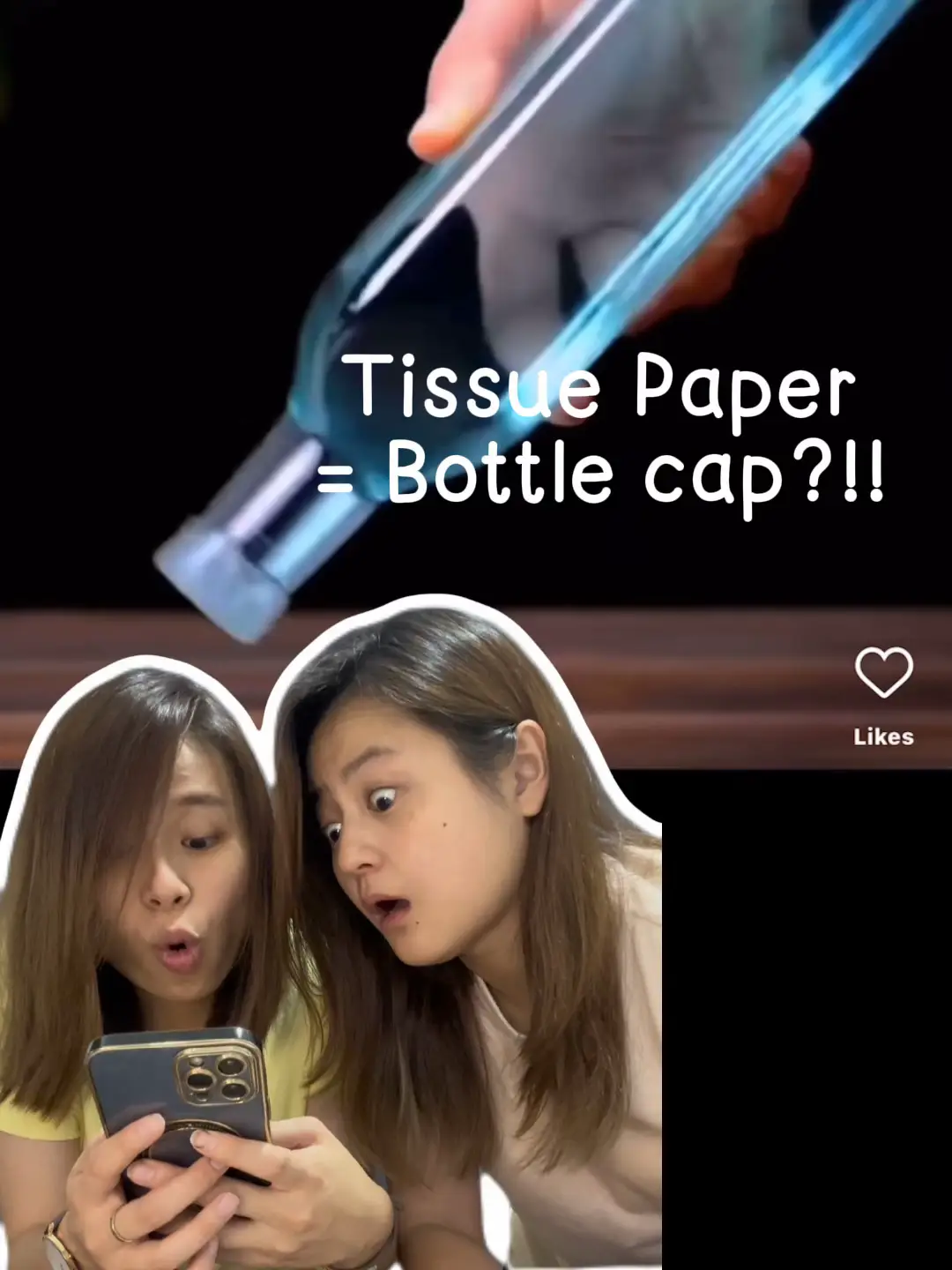 Tissue paper = Bottle cap?!😱 | Video diterbitkan oleh HappyLabByShin | Lemon8