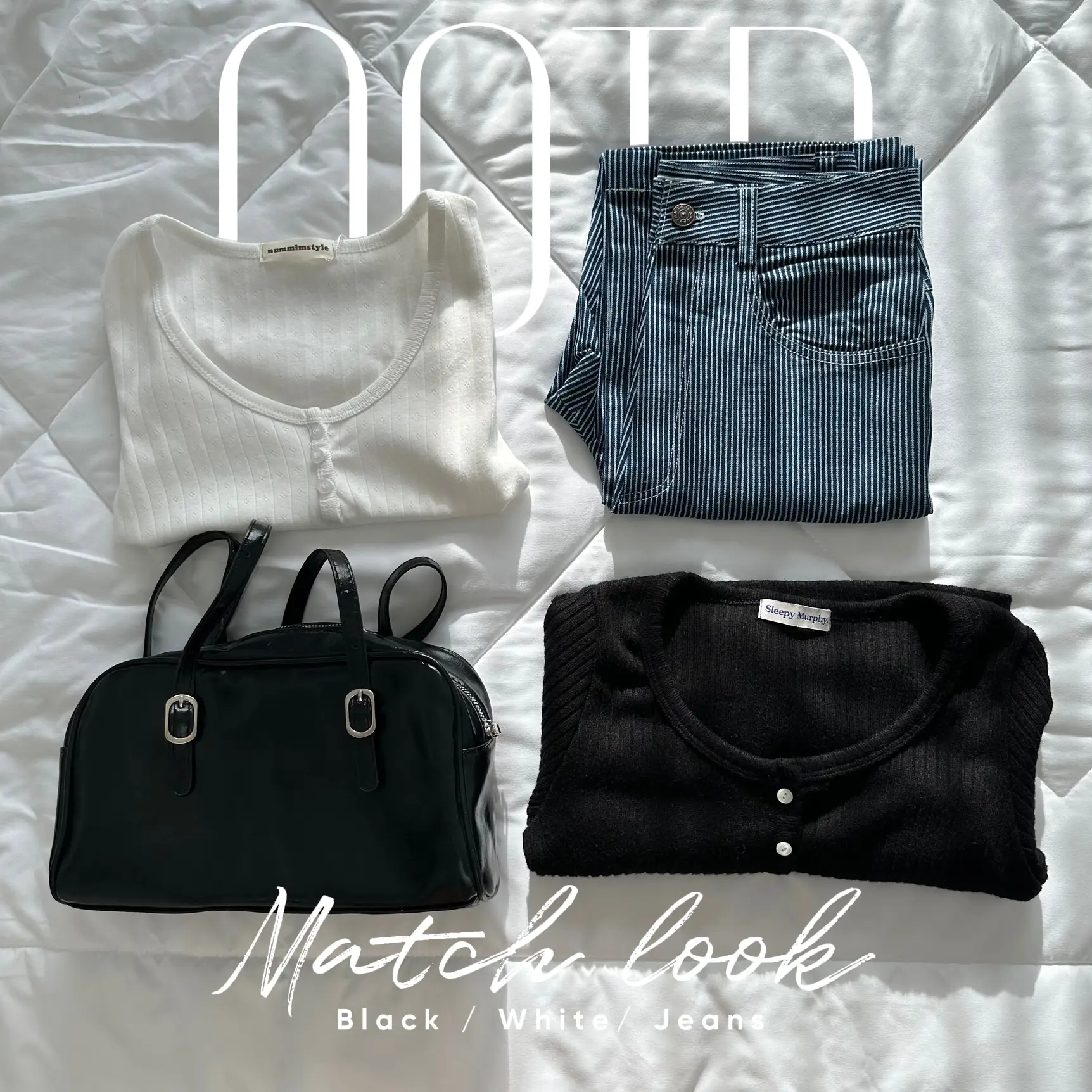 OOTD | match look Black / White / Jeans | แกลเลอรีที่โพสต์โดย mimsansuk ...