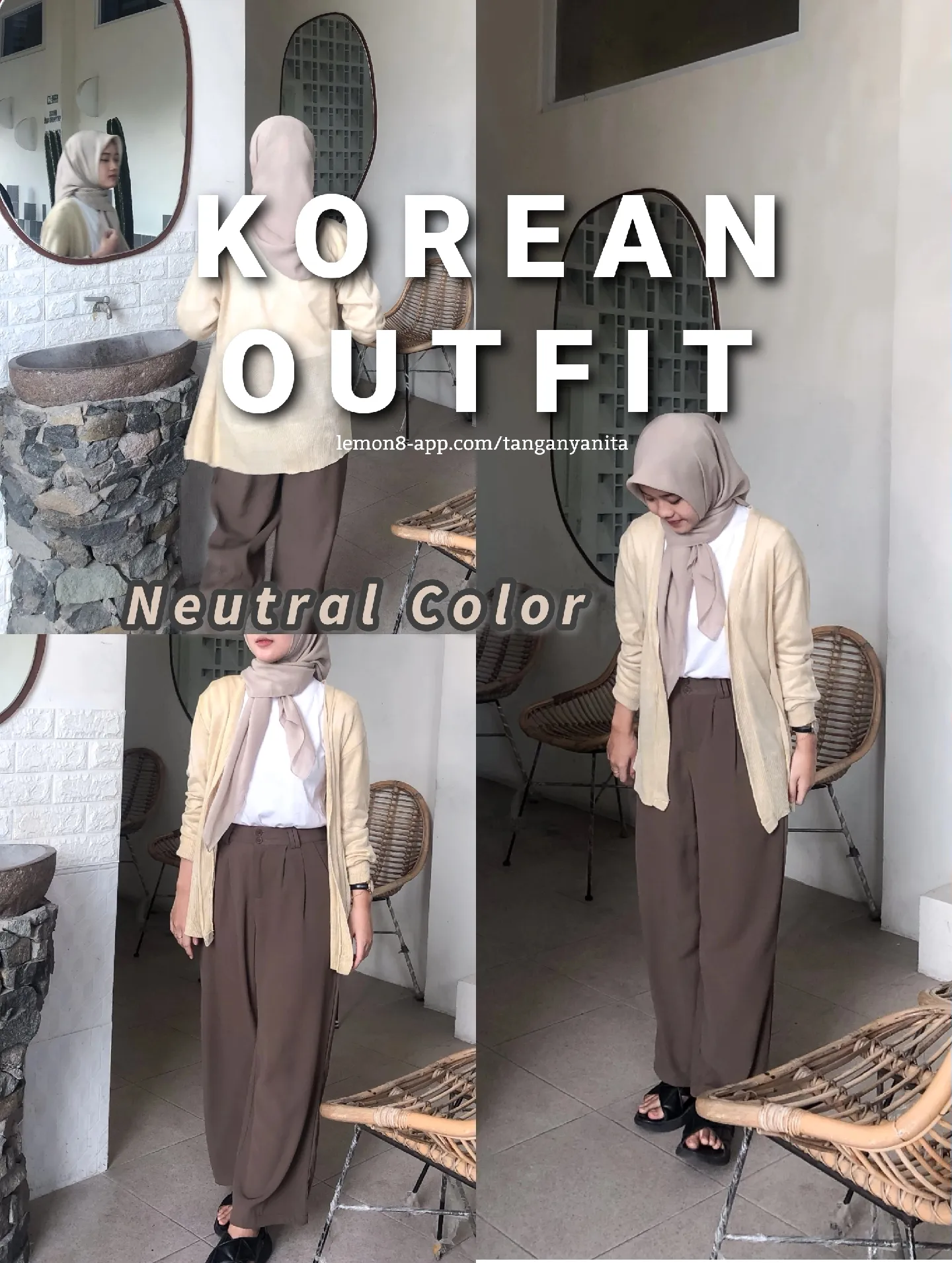 KOREAN OUTFIT NEUTRAL COLOR | Galeri diposting oleh Anita | Lemon8