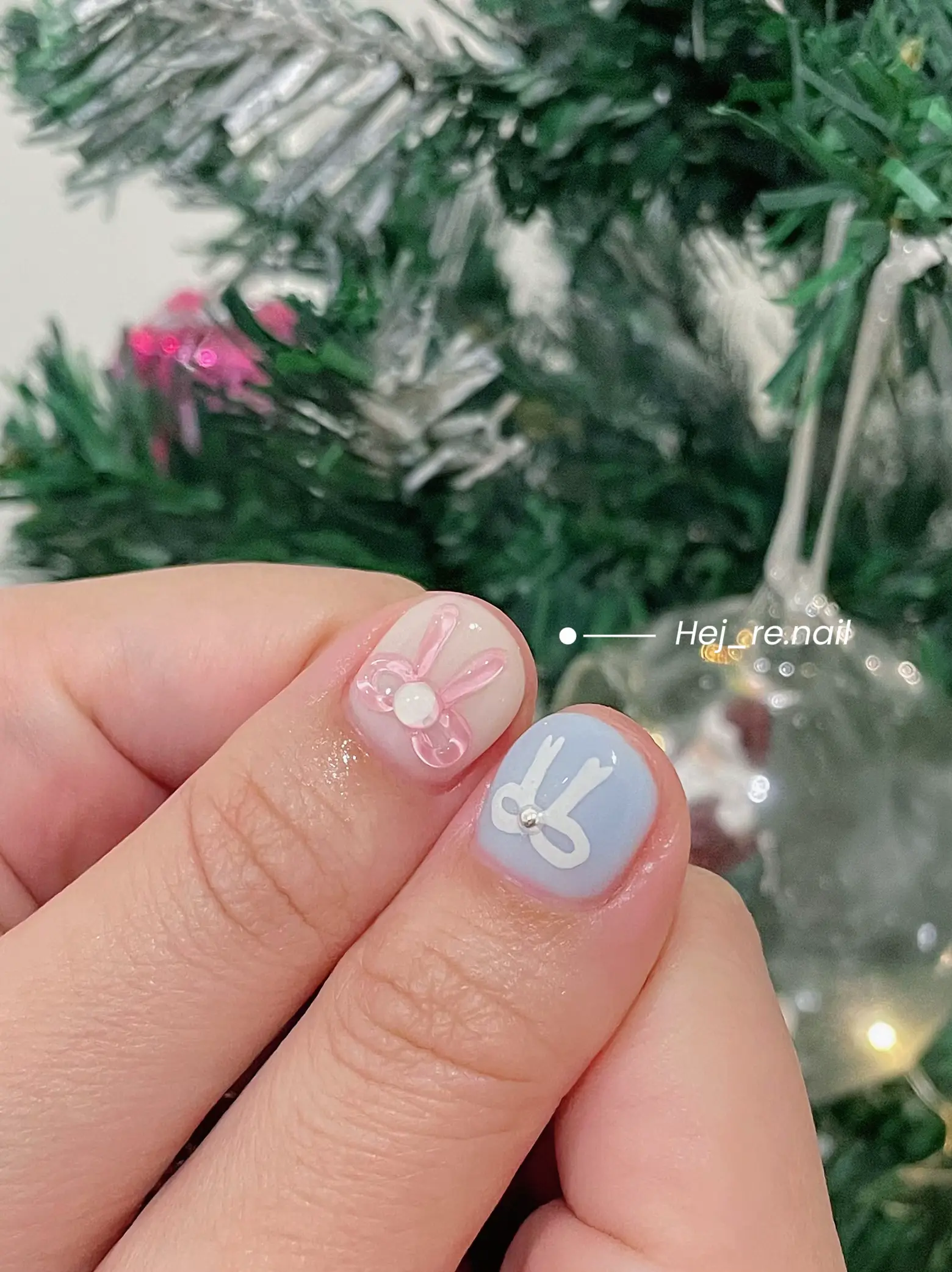 Ribbon nails / ไอเดียเล็บลายโบว์ 🎀 | แกลเลอรีที่โพสต์โดย hej_re.nail ...