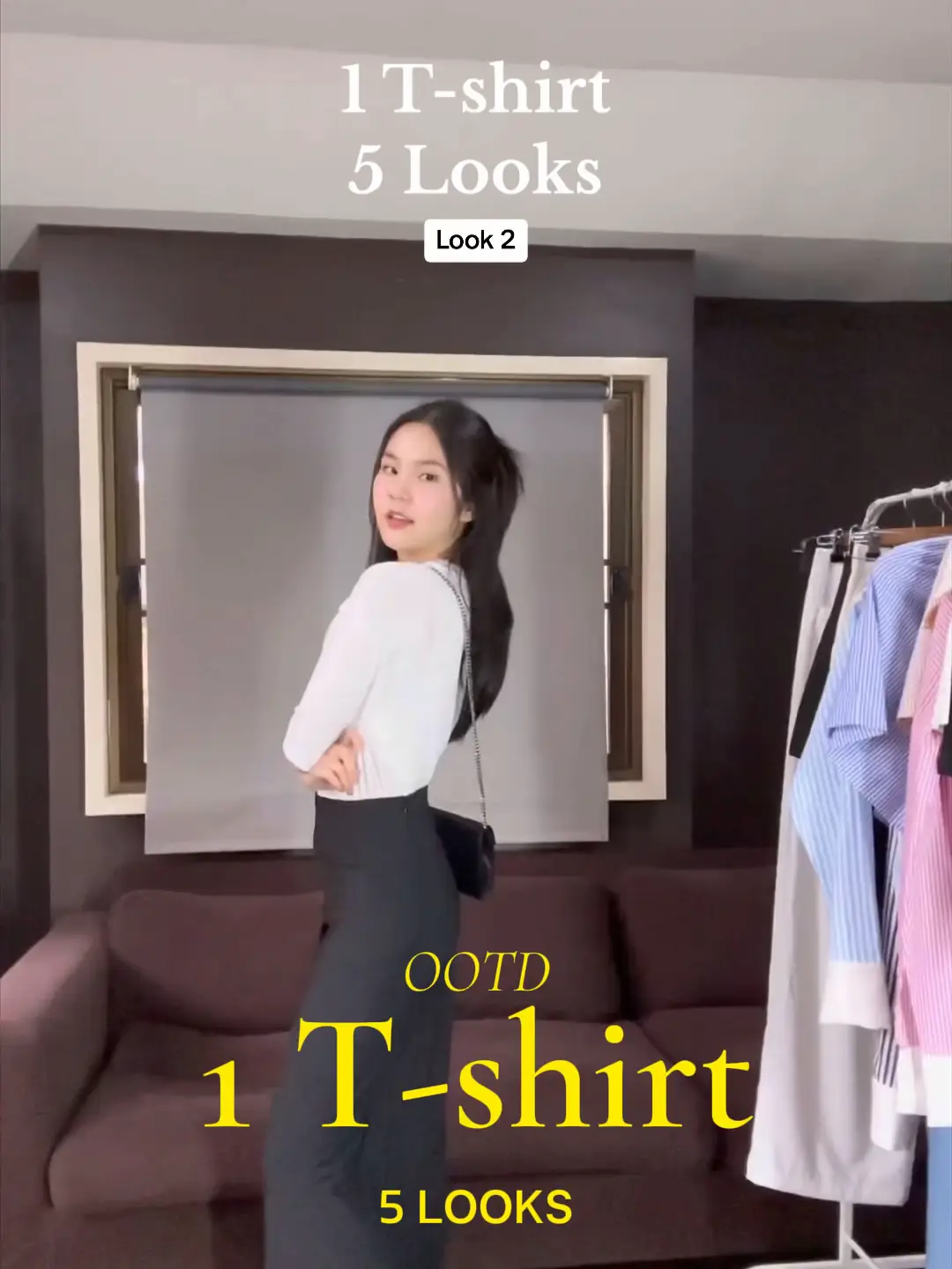 เสื้อยืด 1 ตัว แมชไปเลย 5 ลุค | วิดีโอที่เผยแพร่โดย Lunelune | Lemon8