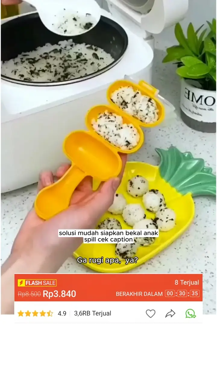 Alat Rice ball | Video dipublikasikan oleh produk viral | Lemon8