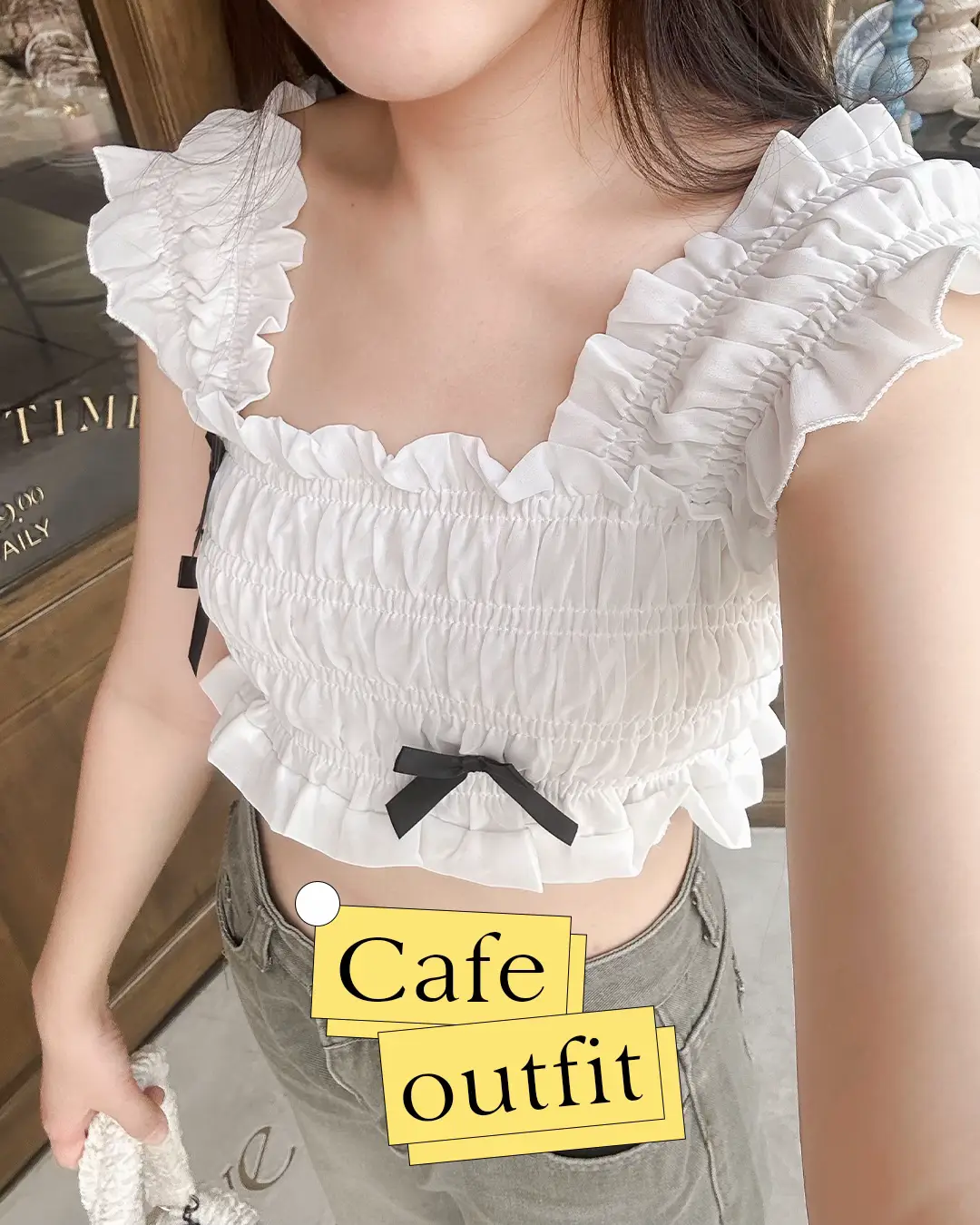 🥯Cafe Outfit idea แมตช์ด้วยกันทั้งชุดแล้วน่ารักมาก * | แกลเลอรีที่โพสต์ ...