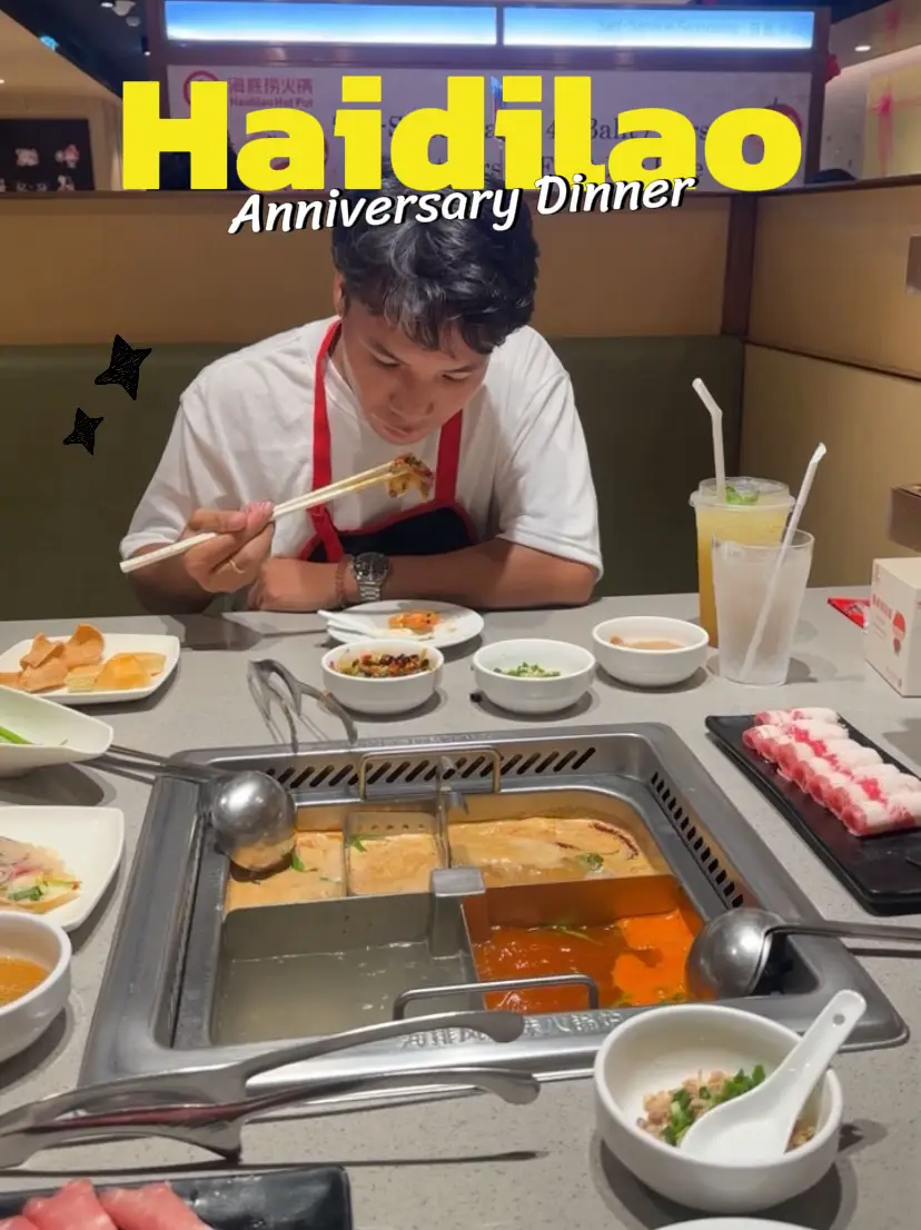 ฉลองวันครบรอบที่ Haidilao 🥢 𓈈 | แกลเลอรีที่โพสต์โดย Fah | Lemon8