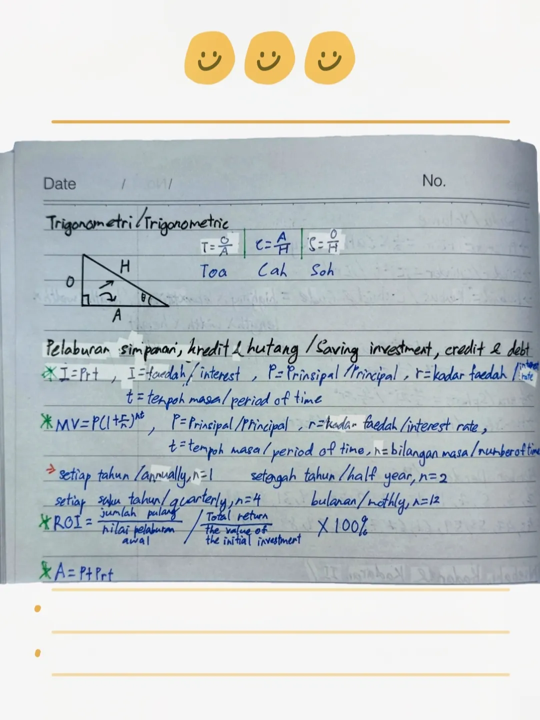Math Formulas Form 1, 2, 3. Simple🤓☝️Malay/English | Galeri disiarkan ...