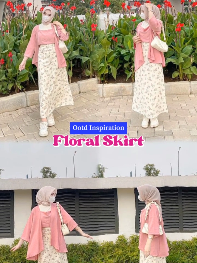 Floral Skirt | Rok Bunga Korean Style | Video dipublikasikan oleh Fida ...