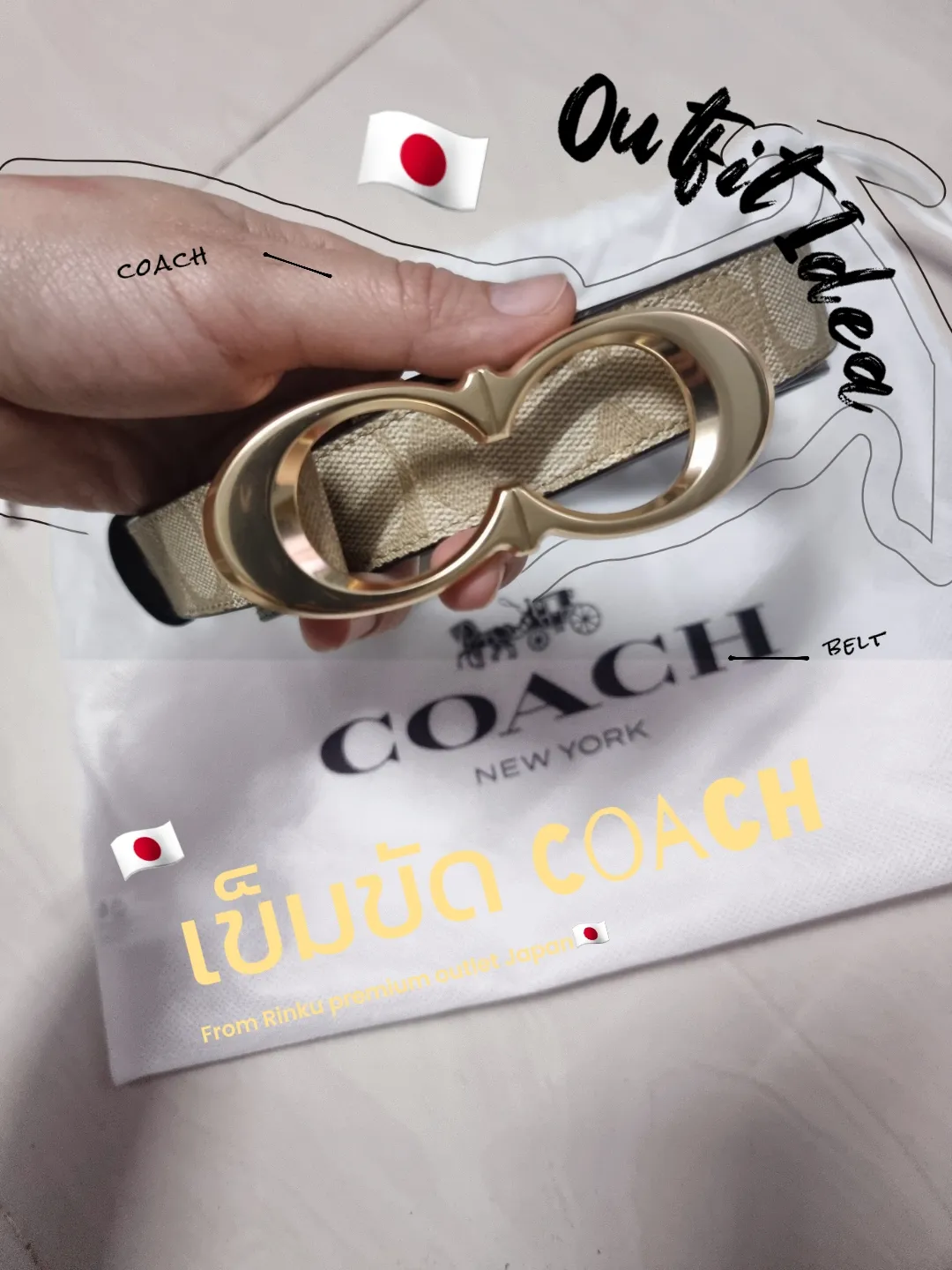 Rinku premium outlet Japan🇯🇵 เข็มขัดCoach ฿2000++ | แกลเลอรีที่โพสต์โดย ...