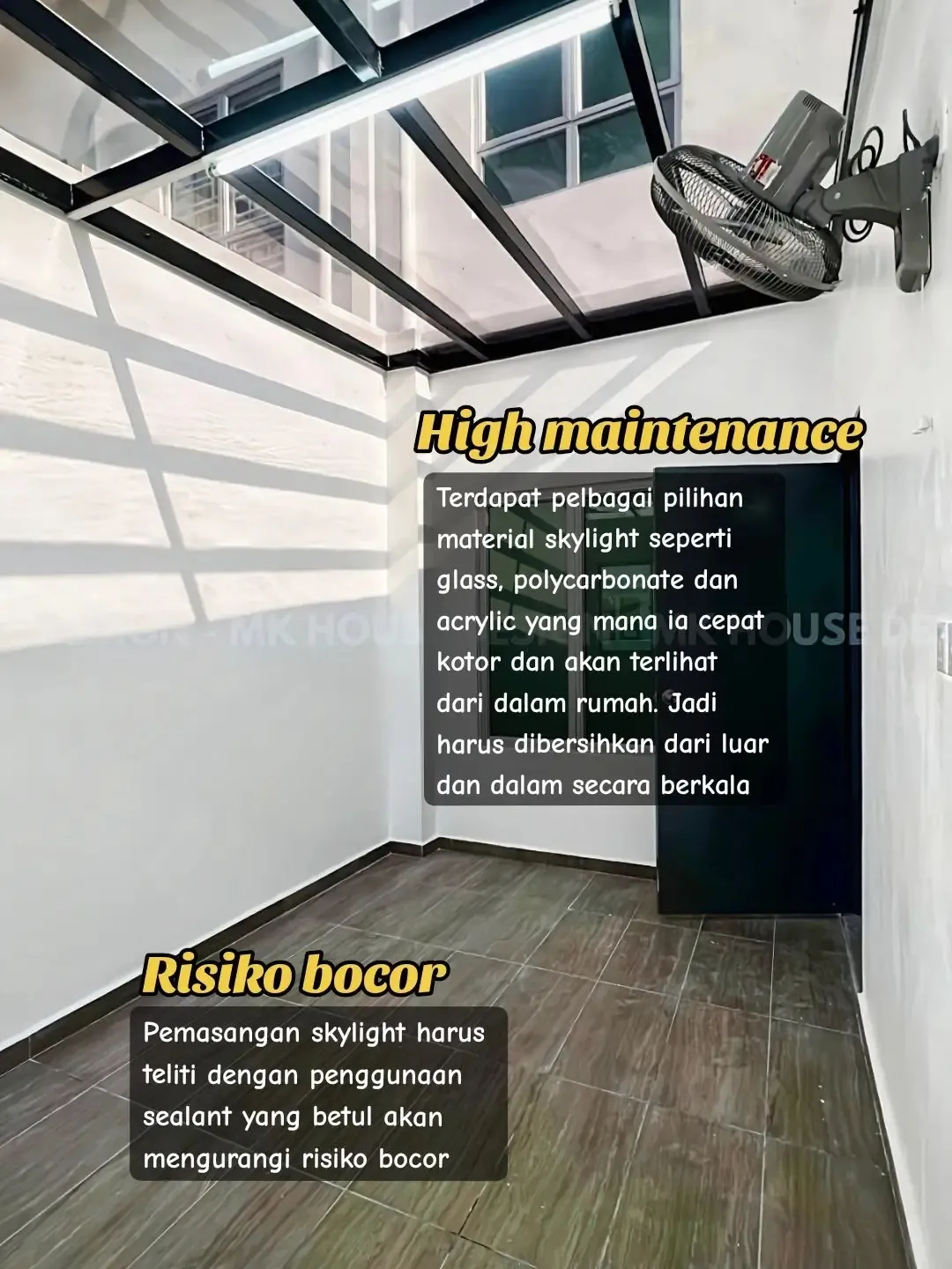 Check plus minus sebelum pasang skylight | Galeri disiarkan oleh MK HOUSE | Lemon8