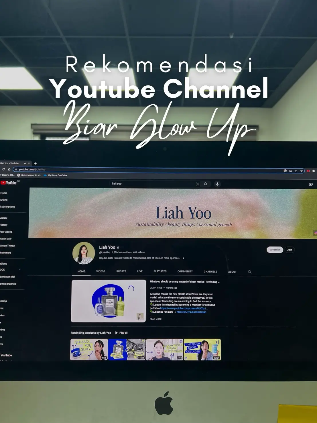 Rekomendasi Youtube Channel Biar Glow Up | Galeri diposting oleh Shella🦋 | Lemon8