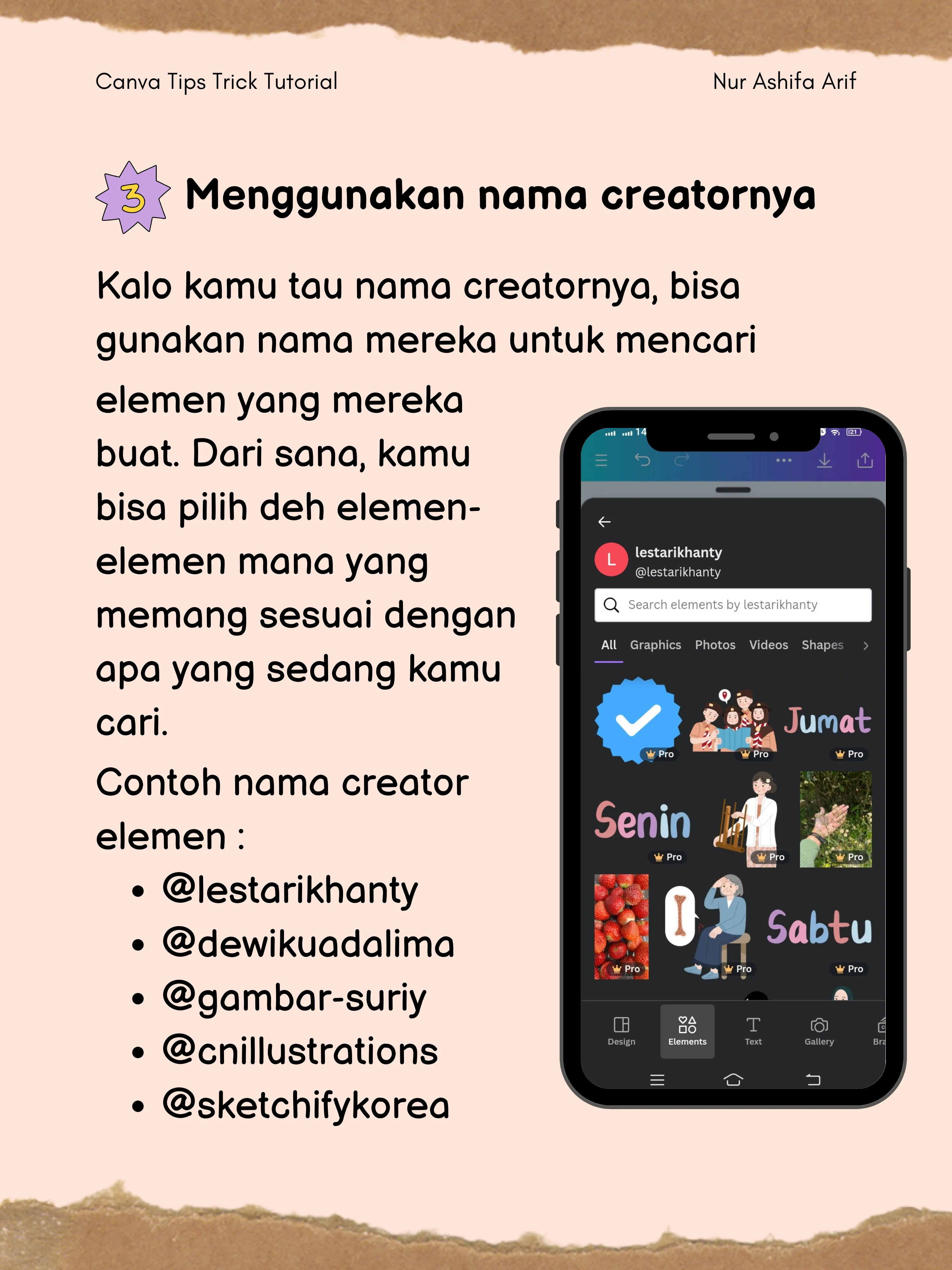 Canva Hacks : Cara cari elemen | Galeri diposting oleh Shifa Channel | Lemon8