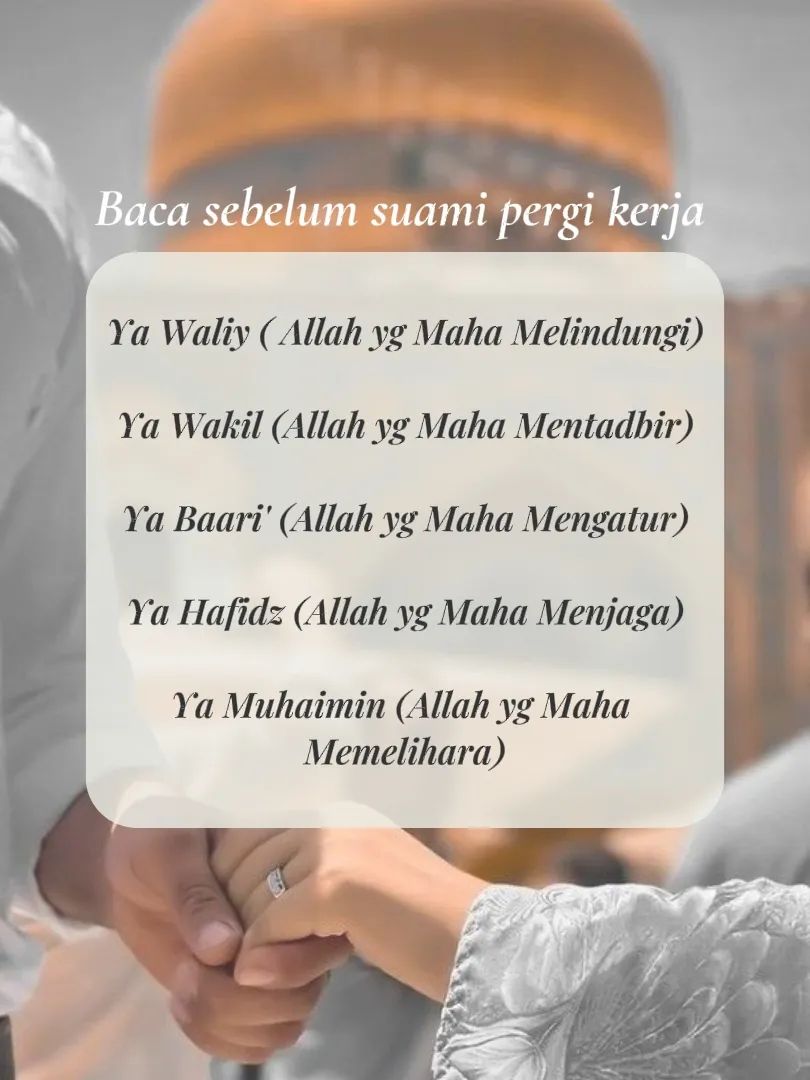 Amalan Isteri sebelum Suami pergi kerja | Galeri disiarkan oleh UMMI@Mi | Lemon8