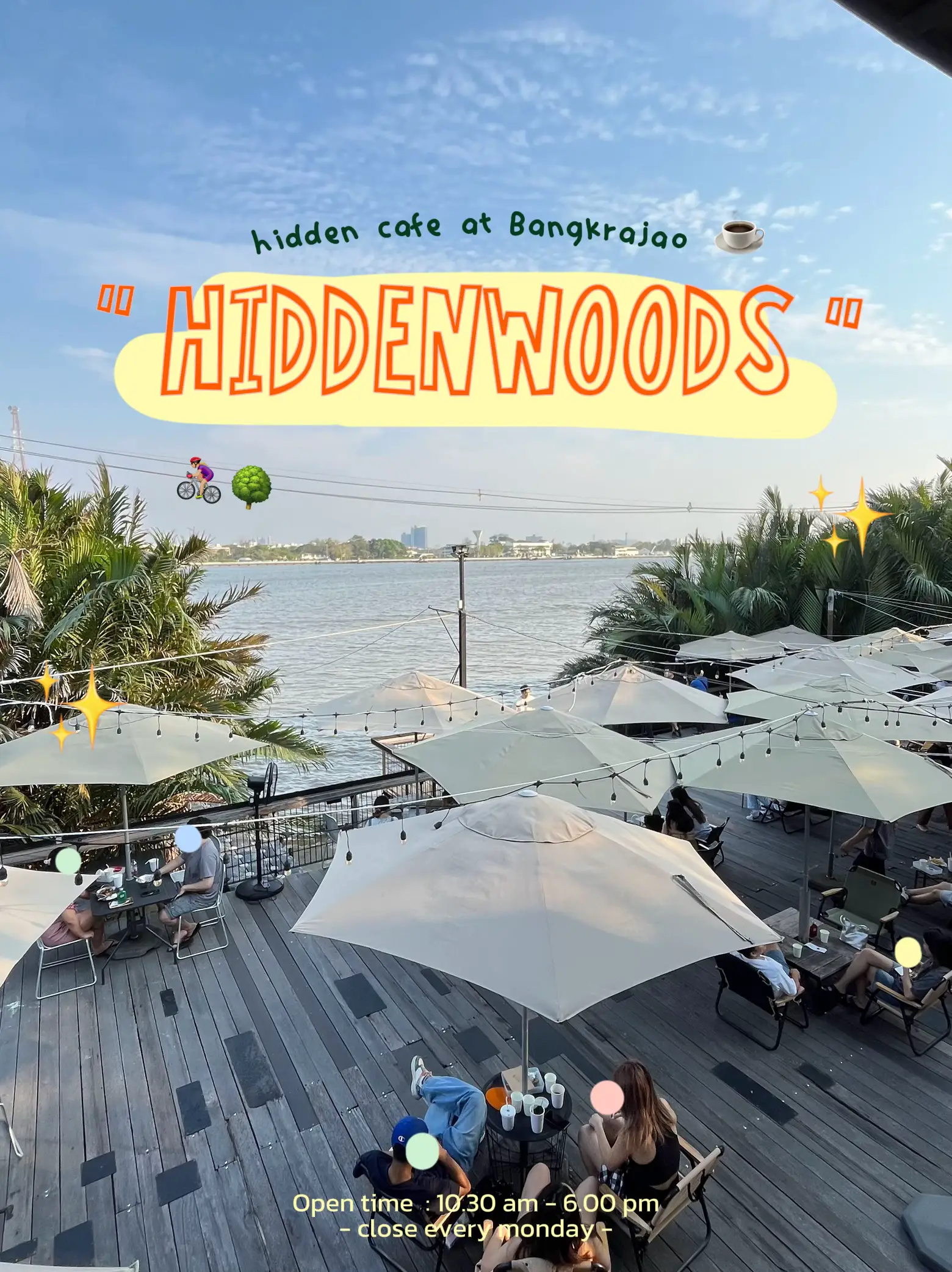 🚴🏼‍♀️🌳 Riding a bike to hidden cafe at “Hiddenwoods“ | แกลเลอรีที่โพสต์โดย ponyo’s weekend | Lemon8