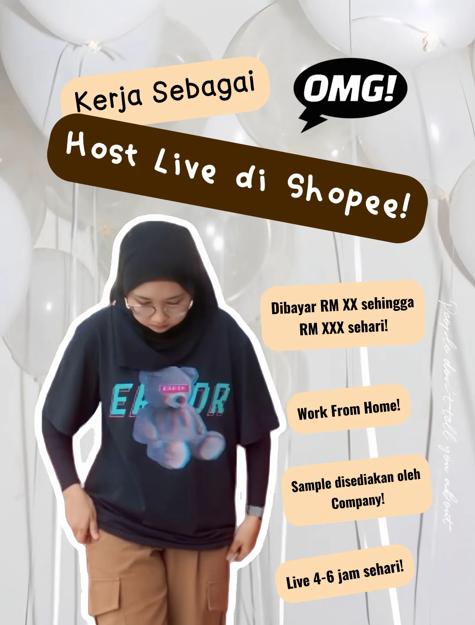 Haya Kerja Sebagai Host Live Shopee! | Galeri disiarkan oleh Hayafakhry | Lemon8