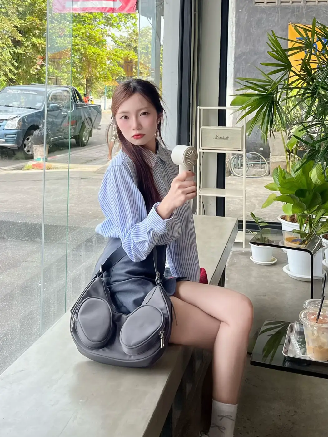 Blue & Gray OOTD | แกลเลอรีที่โพสต์โดย RAYA | Lemon8