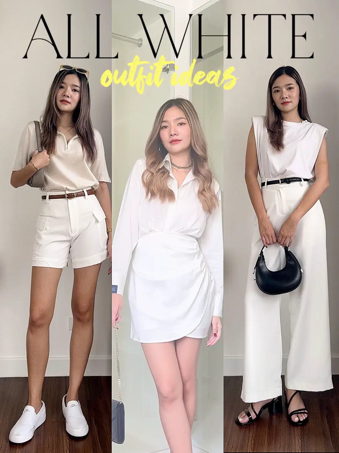 ALL WHITE🤍Outfit Ideas by LazLOOK | แกลเลอรีที่โพสต์โดย NJ🦄💜 | Lemon8