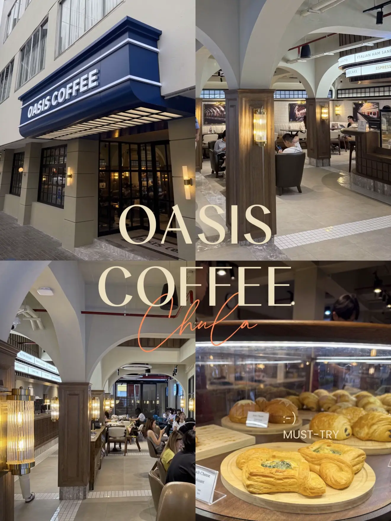 Oasis Coffee สาขาจุฬา | คาเฟ่ 24 ชม เอาใจสายทำงานดึก 🧑🏻‍💻 | แกลเลอรีที่โพสต์โดย FIATz | Lemon8