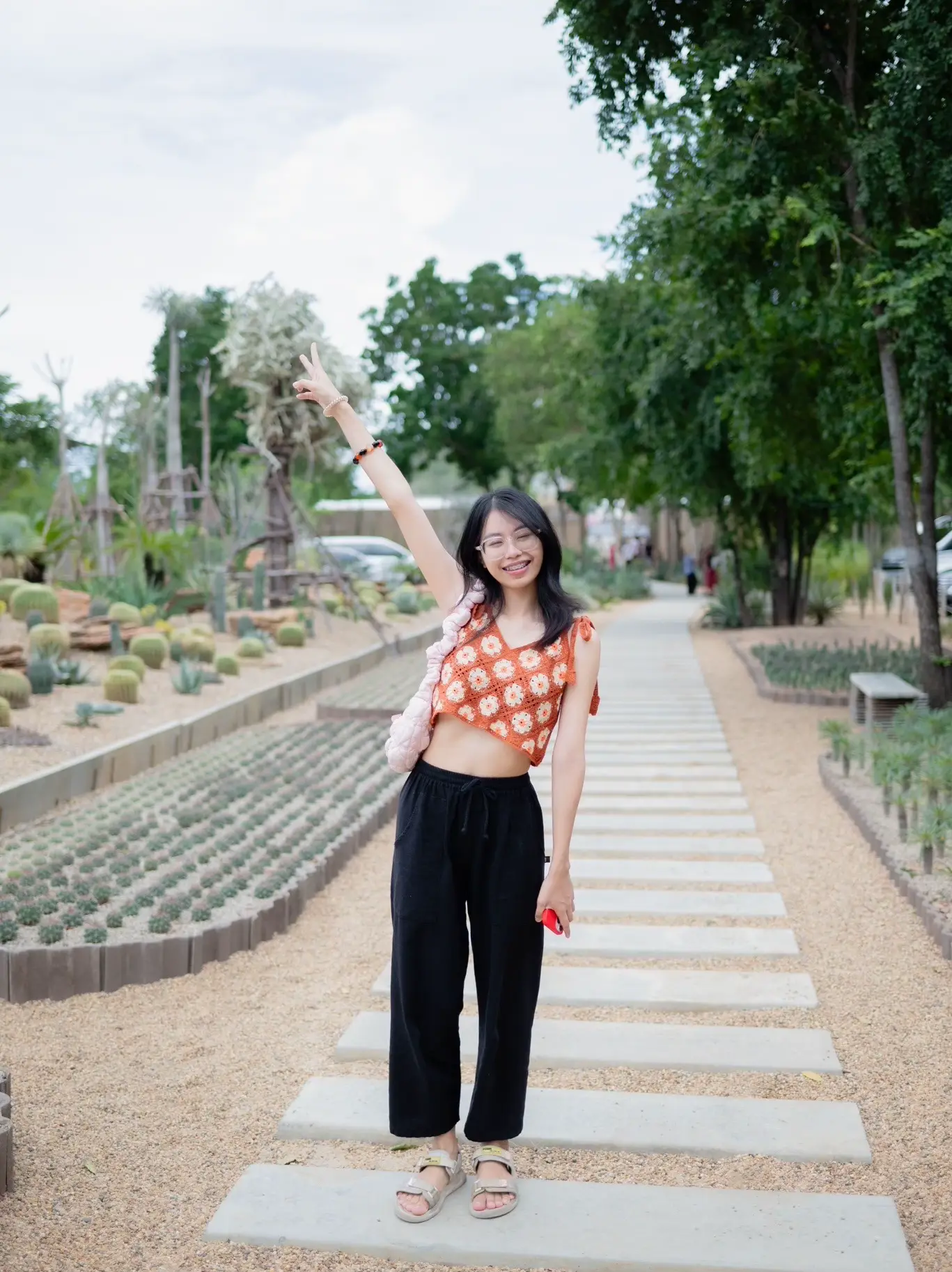 Chan nature cafe, "cactus garden cafe surrounded by fields of flowers ...